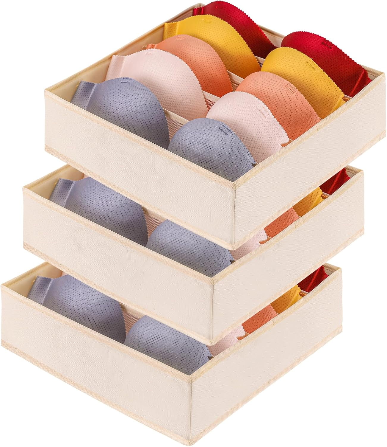 Wellsay Bra Storage Drawers Organizer for Clothing Underwear Drawer ...