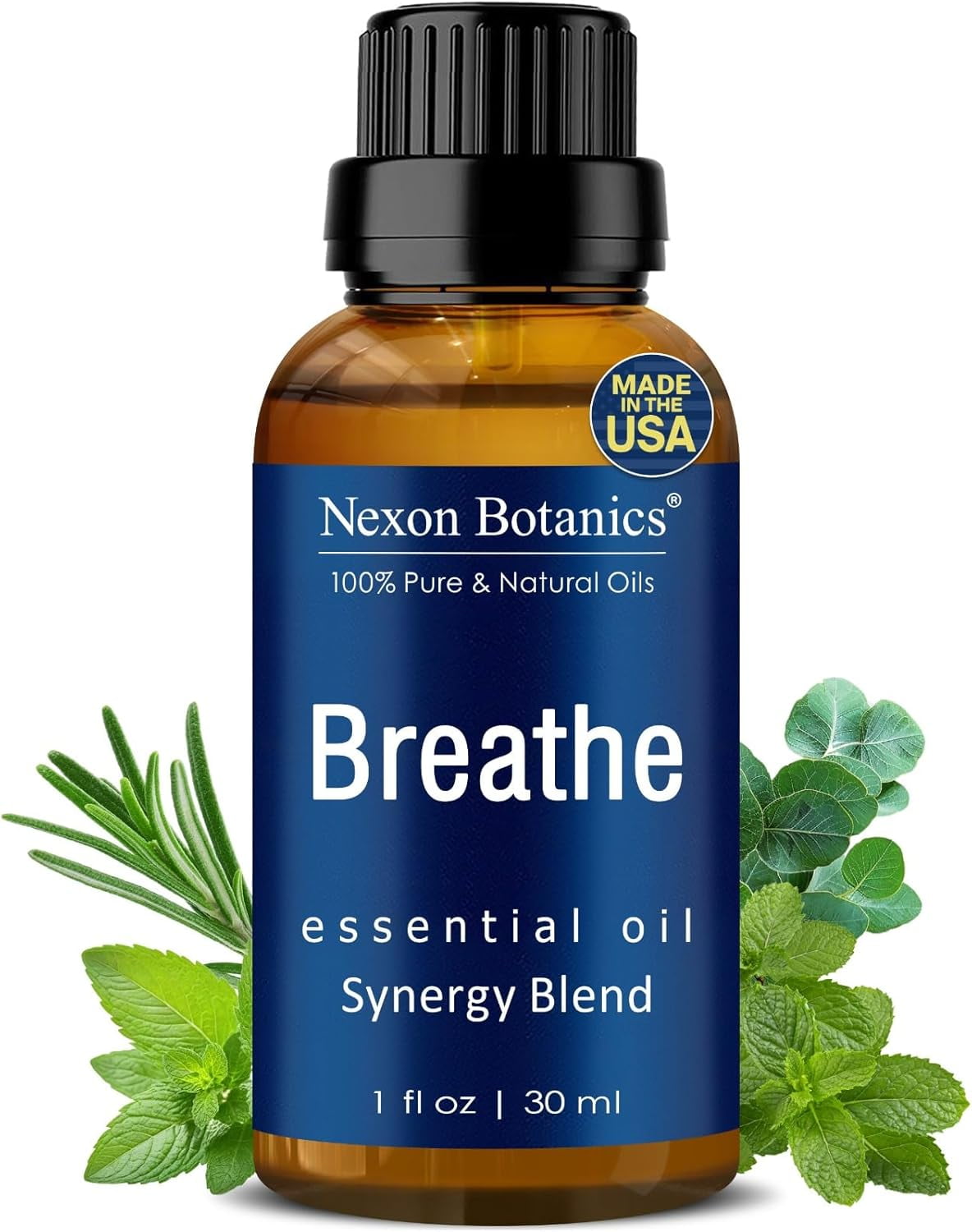 Wellsay Breathe Essential Oil Blend 30 ml - Breath Sinus Relief with Menthol Oils - for ...