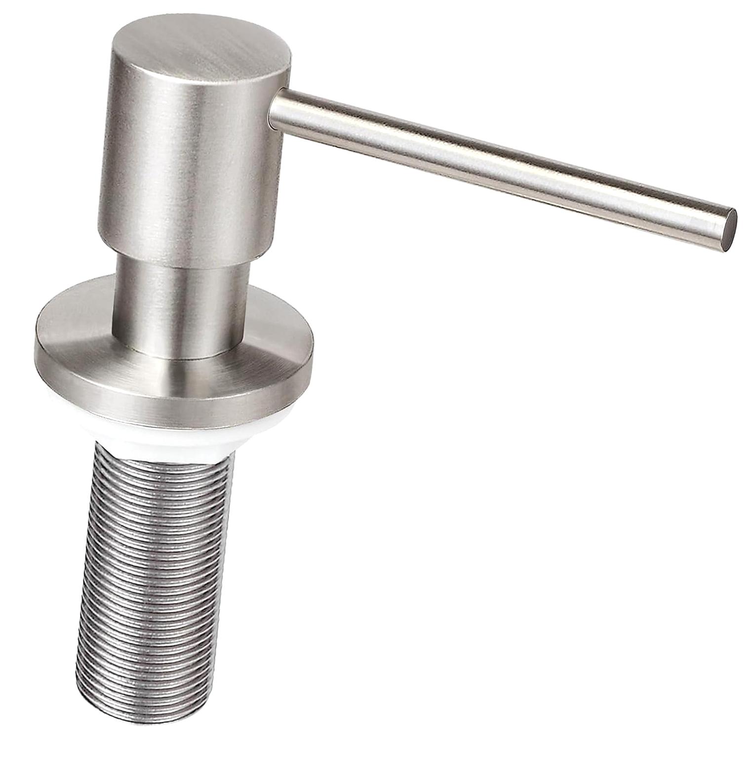 Wellsay Brushed Nickel Built-in Dispenser for Kitchen Sink with 17 OZ ...