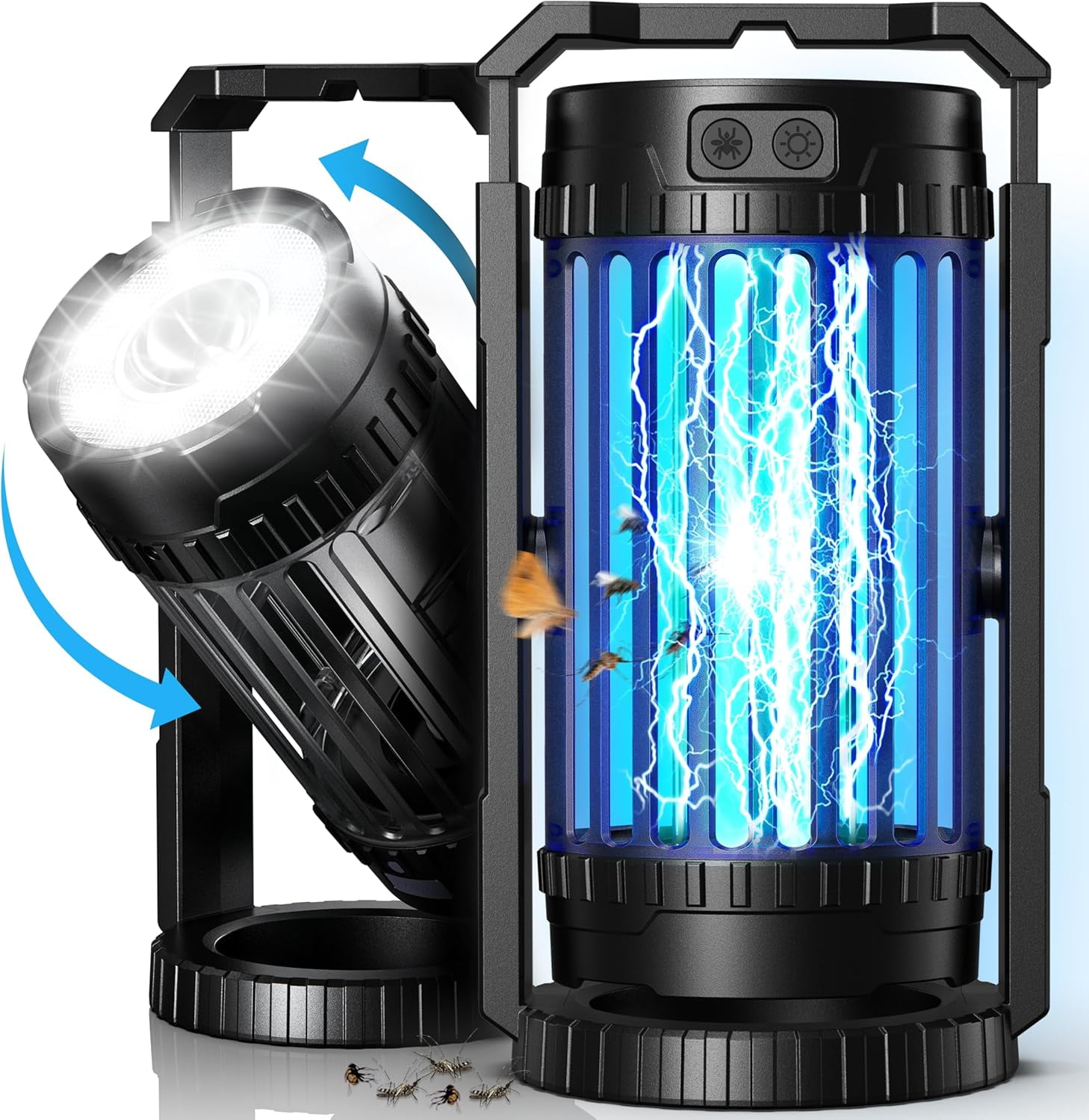 Wellsay Bug Zapper Outdoor, 4 in 1 Electric Mosquito Zapper with ...