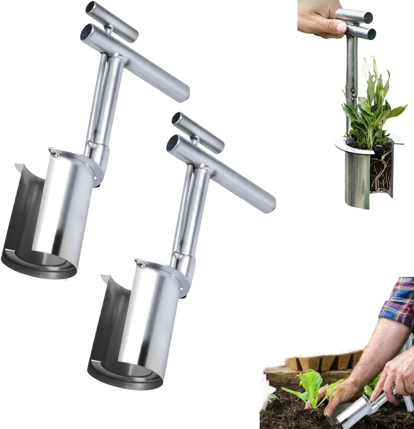 Wellsay Bulb Planter Tool, Gardening Bulb Transplanter, Plant and Fruit ...