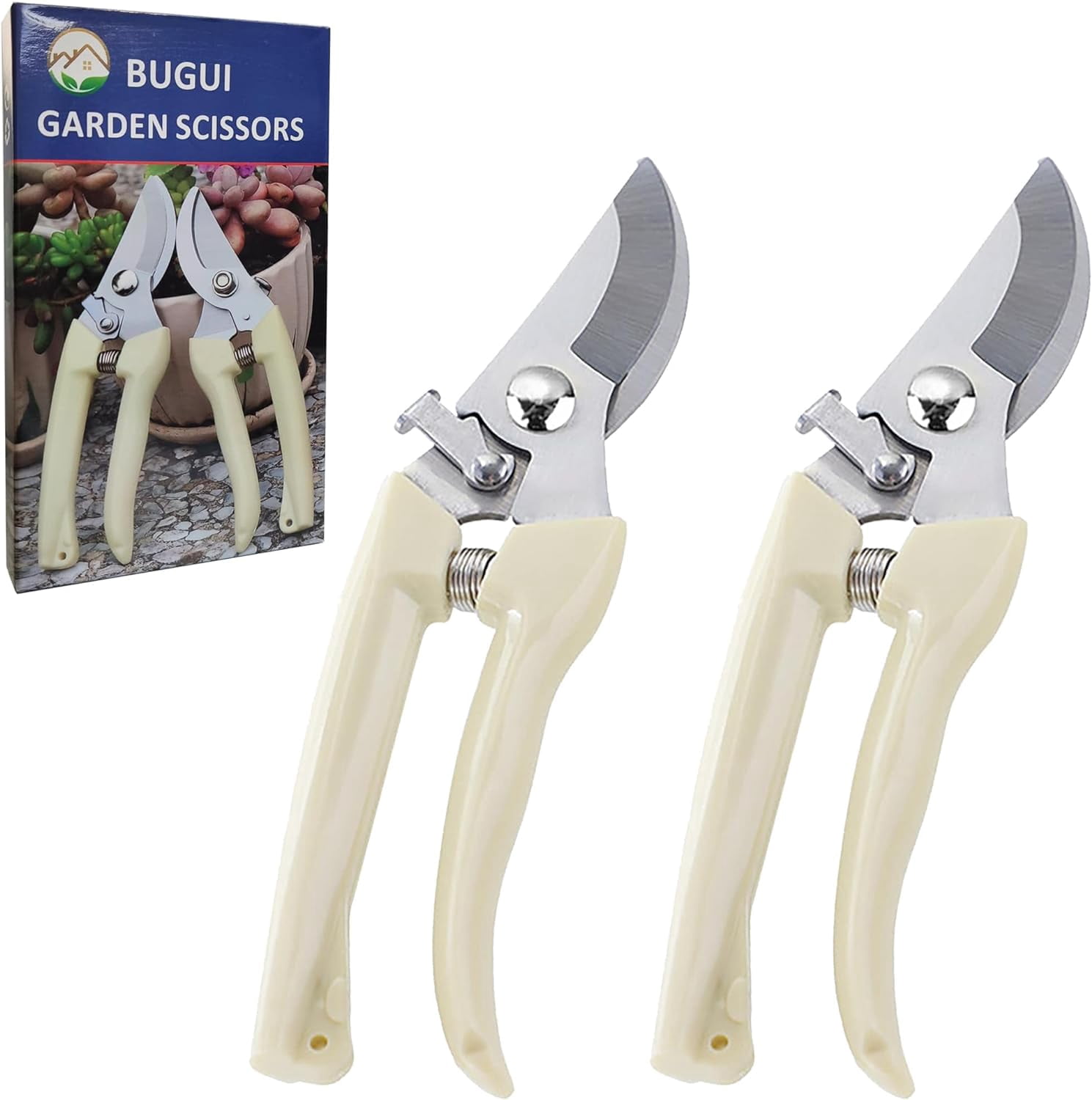 Wellsay Bypass Garden Prng Shears - 2 Pack, Ultra Lightweight Hand ...