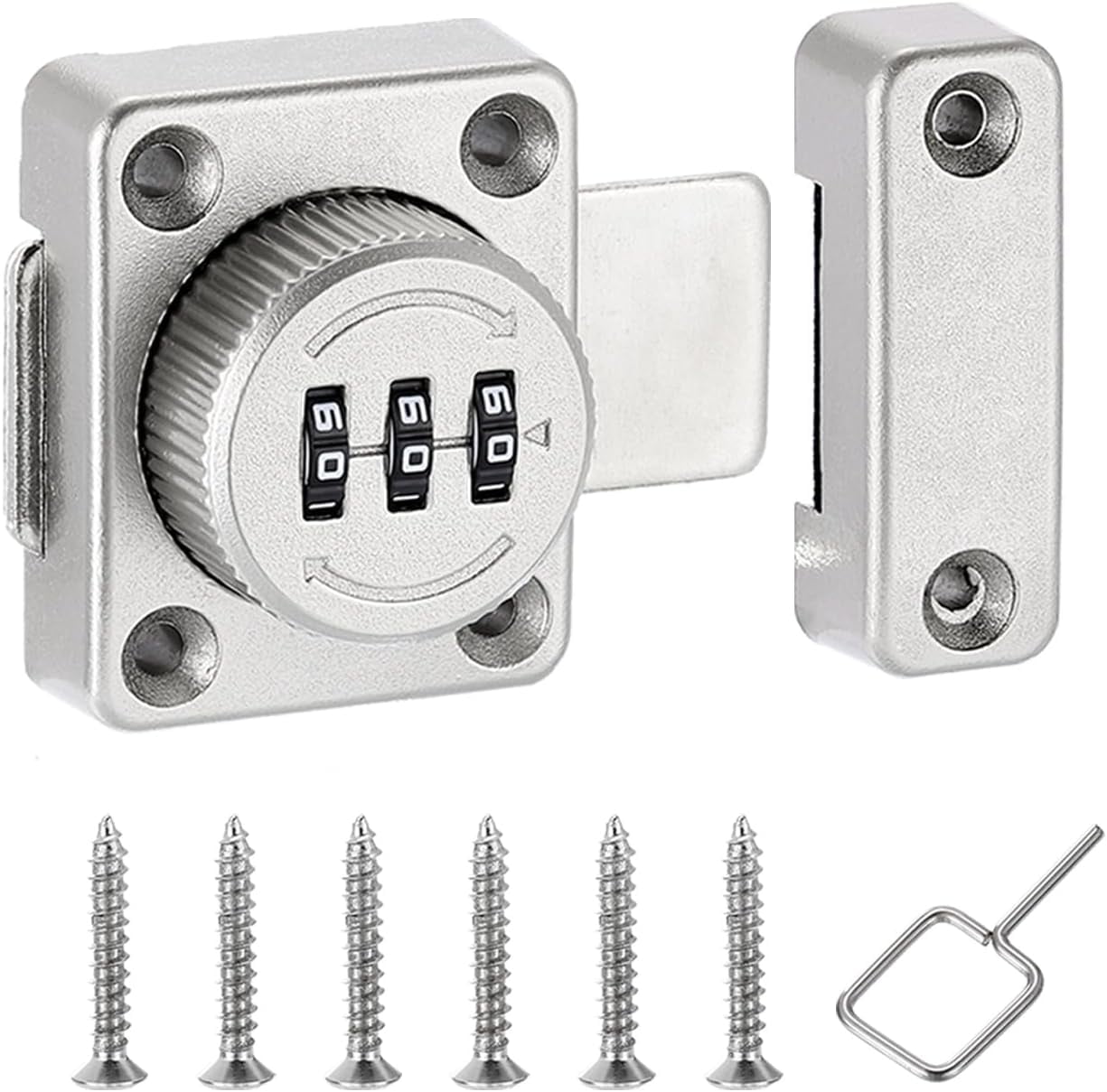 Wellsay Cabinet Combination Lock Twist Knob Keyless Lock 3-Digit ...