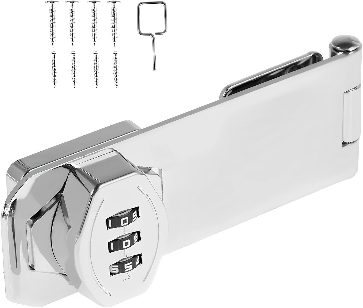 Wellsay Cabinet Password Lock, Keyless 3-Digit Drawer Combination Lock ...