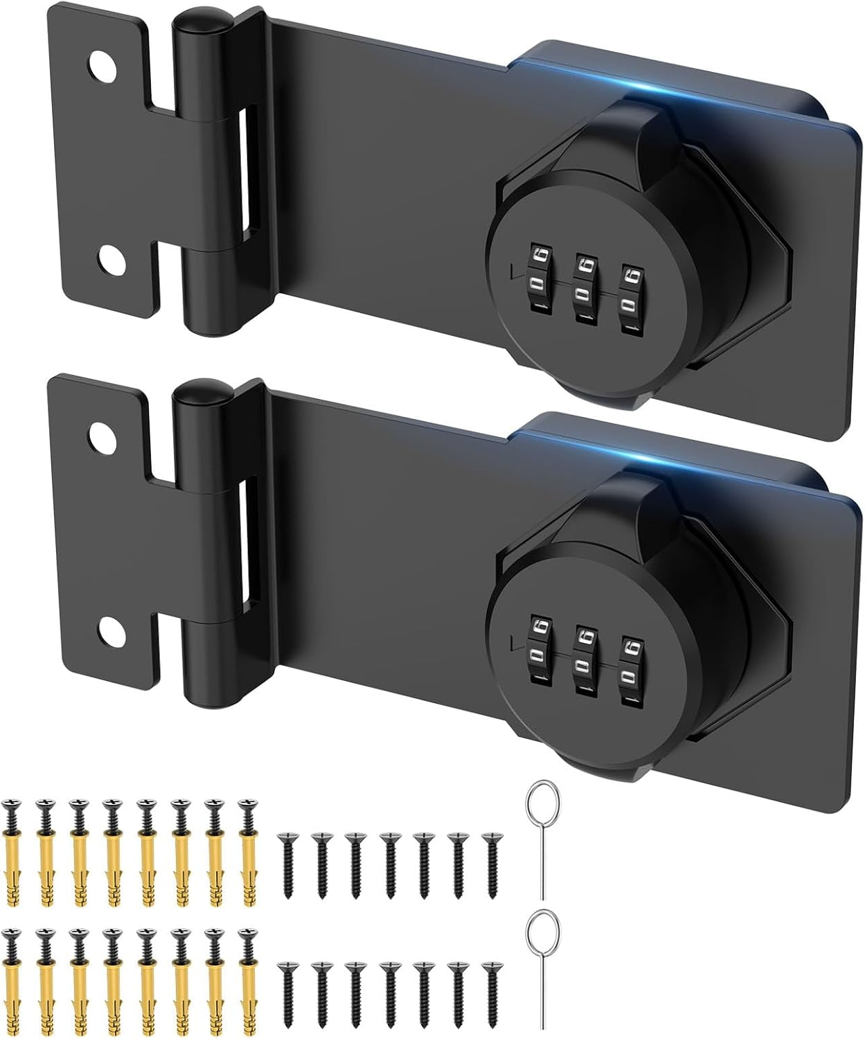 Wellsay Cabinets Combination Lock, Password Rotary Hasp Lock, 90 D Barn ...