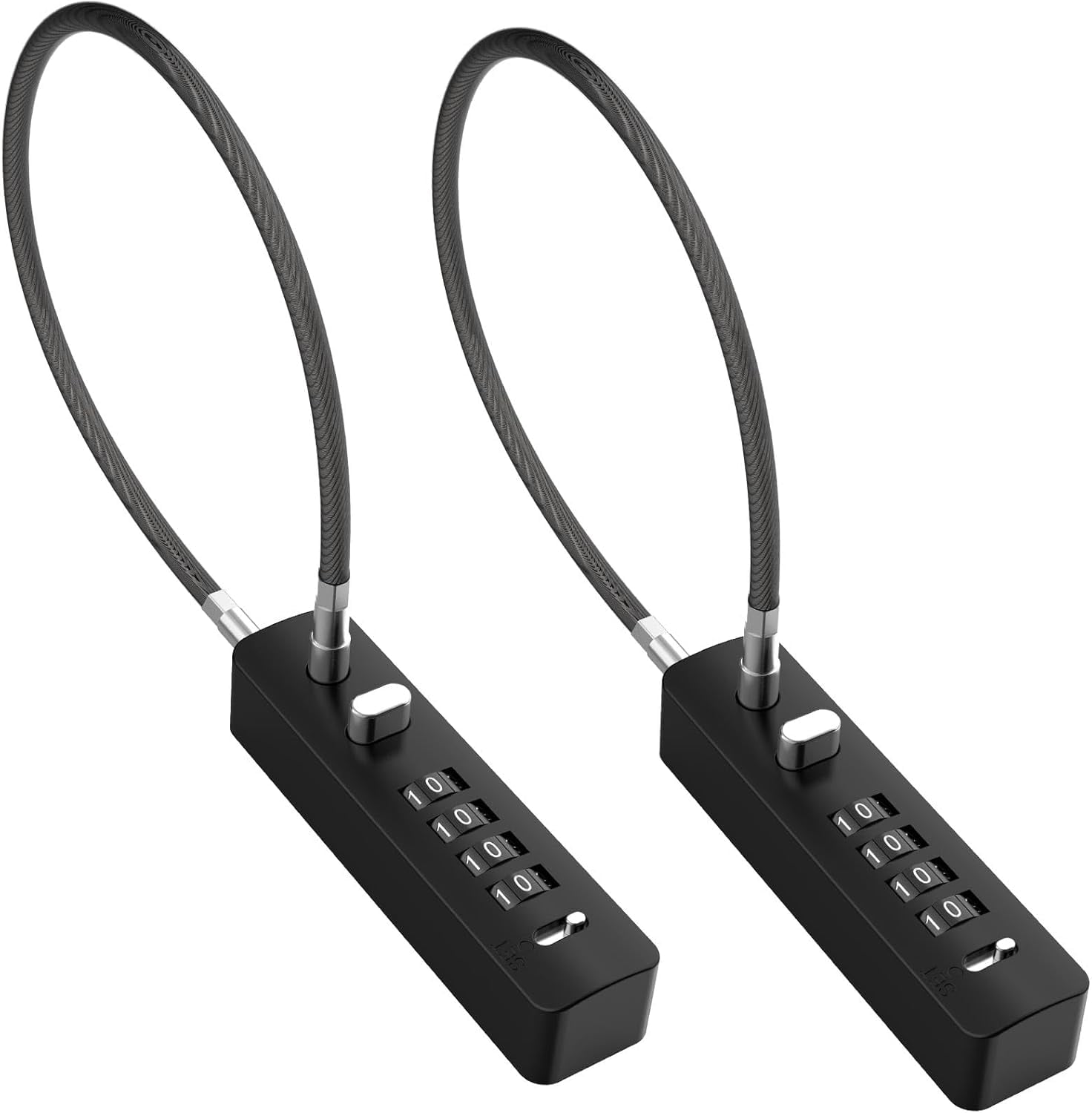 Wellsay Cable Lock with Combination, Keyless Combination Lock with 12 ...