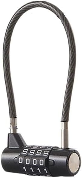 Wellsay Cable Locks with Combination, 4-Digit Steel Rope Locks with ...
