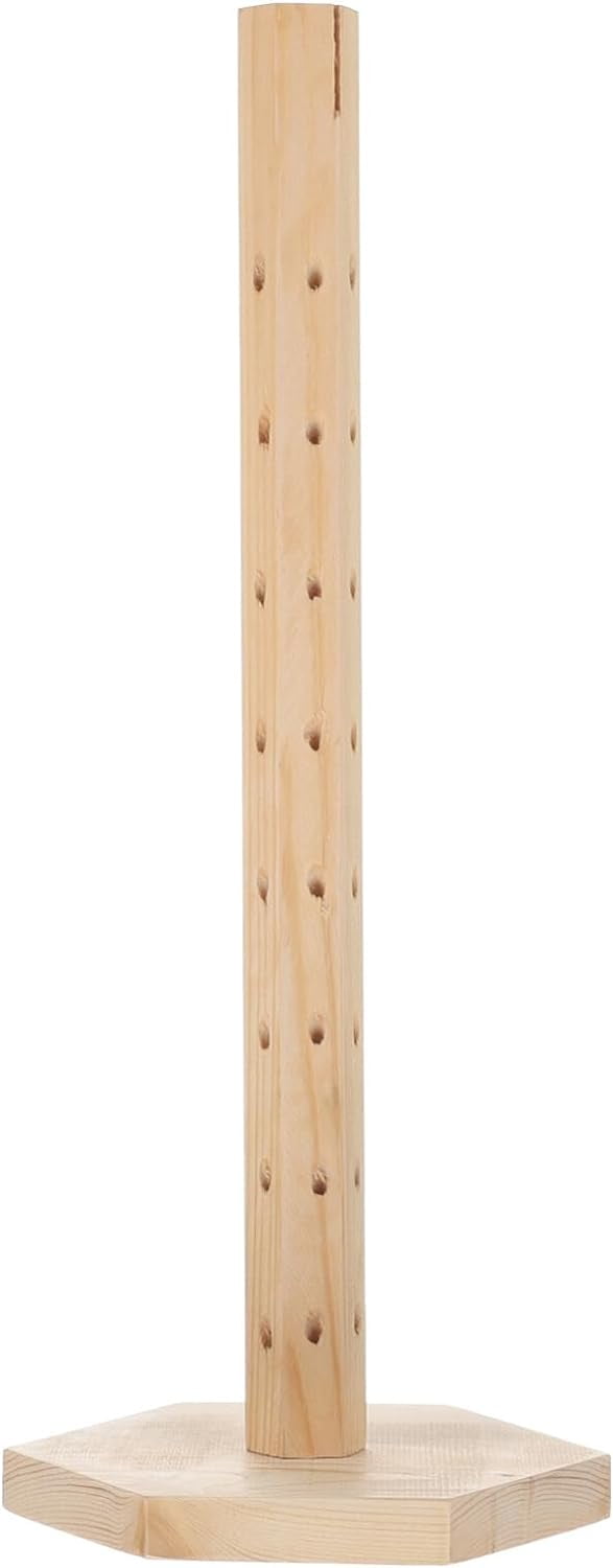 Wellsay Cake Pop Stand 48 Hole Wooden Holder Stand Candy Table Display ...