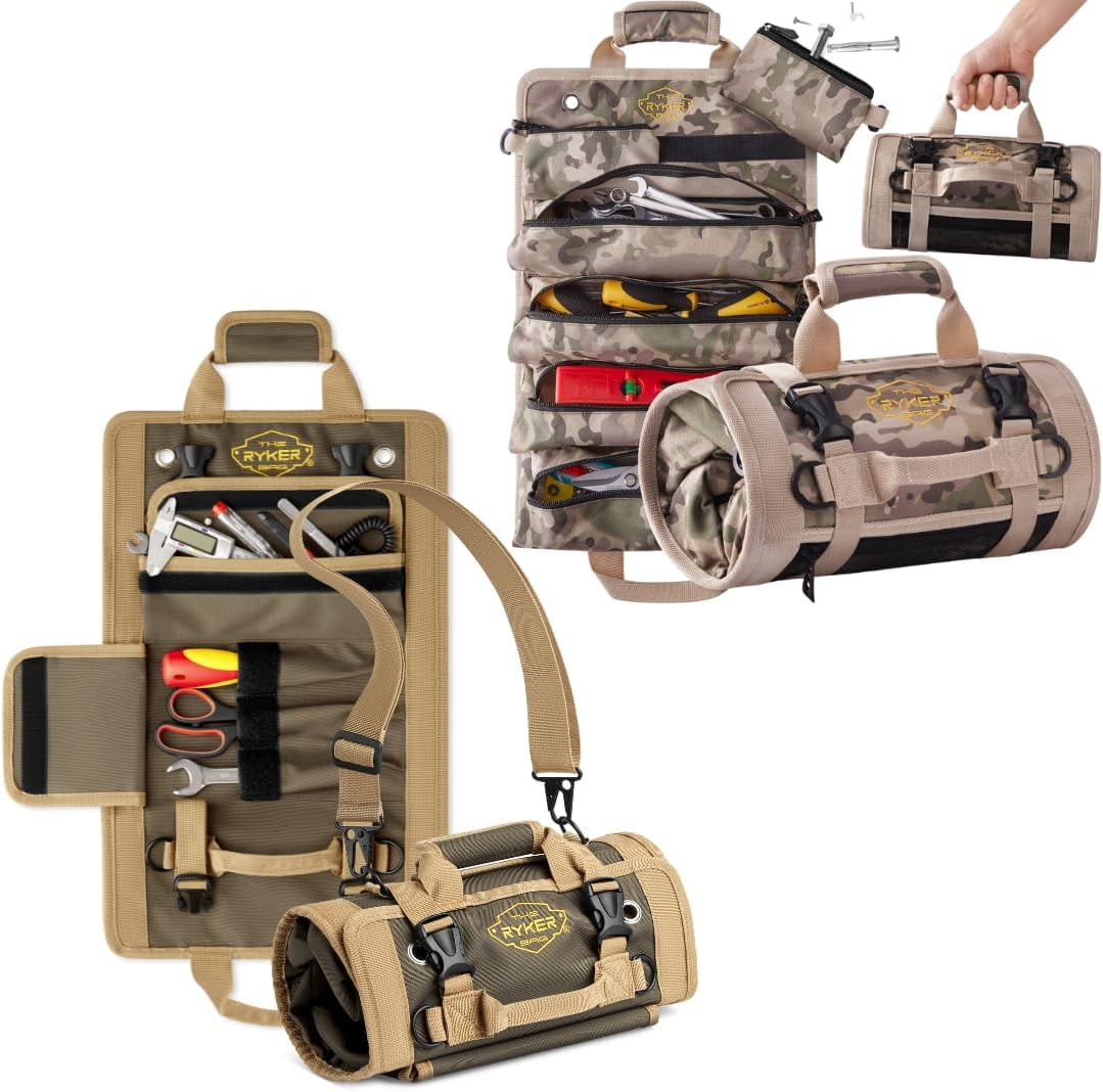 Wellsay Camouflage Tool Organizer W/2 Detachable Pouches—Heavy Duty ...