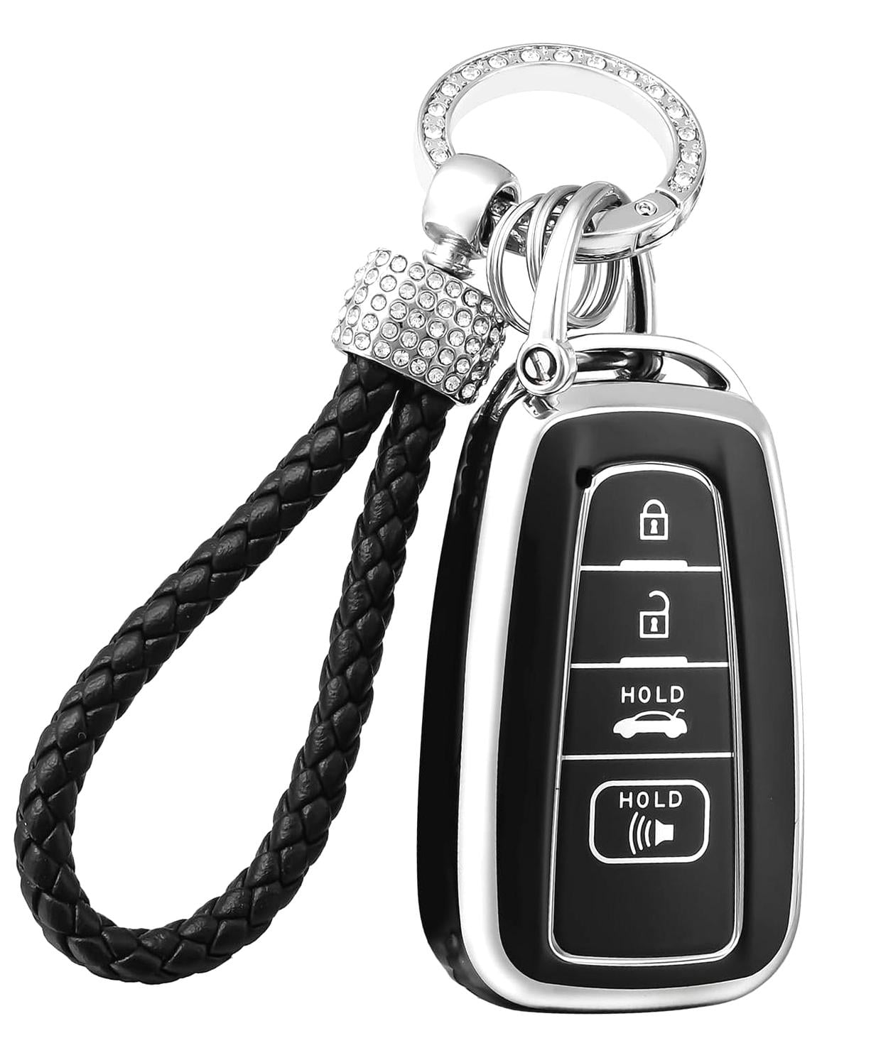 Wellsay Camry RAV4 Key Fob Cover with Keychain, for Highlander, Corolla ...