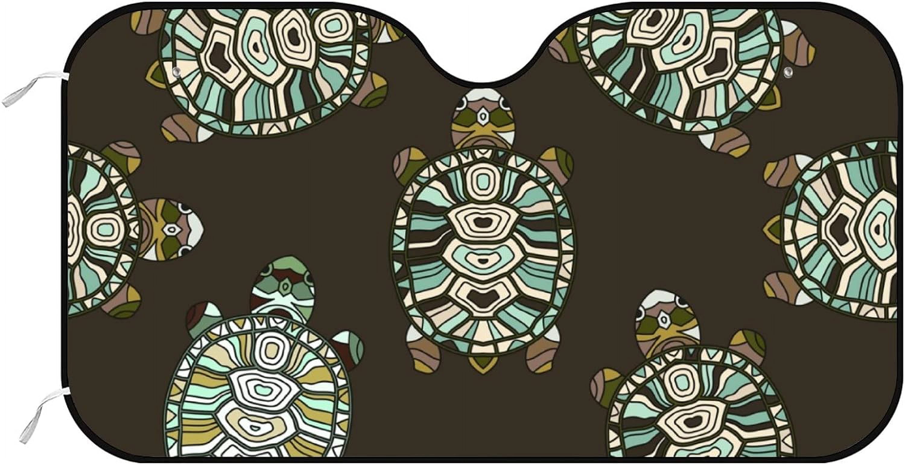Wellsay Car Windshield Sun Shade Ocean Sea Aquatic Turtle Tortoise ...