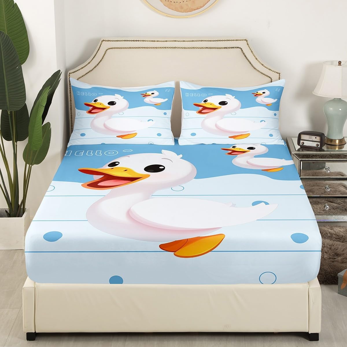 Wellsay Cartoon Bedding Set Cute Farmhouse Animal tted Sheet for Kids ...
