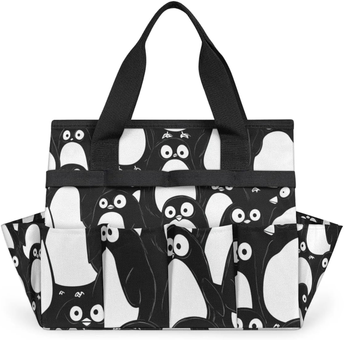 Wellsay Cartoon Penguins Cute Garden Tool Storage Bag Waterof Black ...