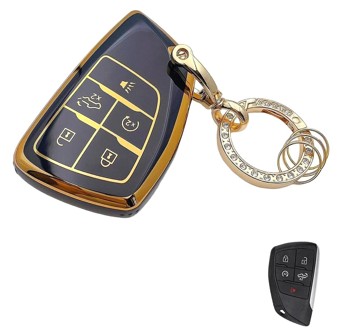 Wellsay Chevy Key Fob Cover with Keychain, Soft TPU Protective Case for ...