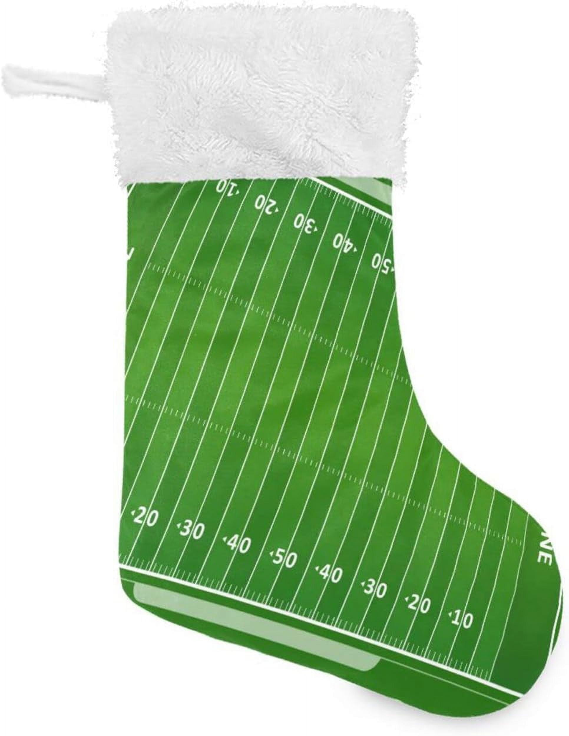 Wellsay Christmas Stockings 17 inch Grass American Football Field Xmas ...
