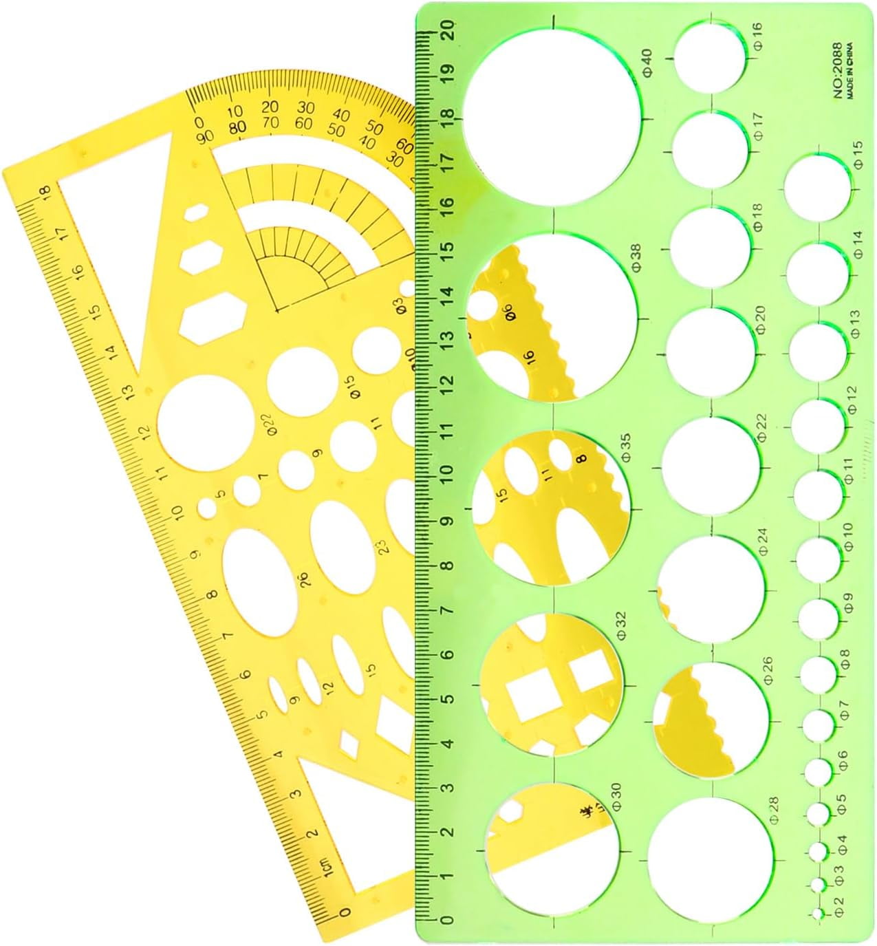 Wellsay Circle Template Plastic Circle Stencil Multifunctional Circle ...