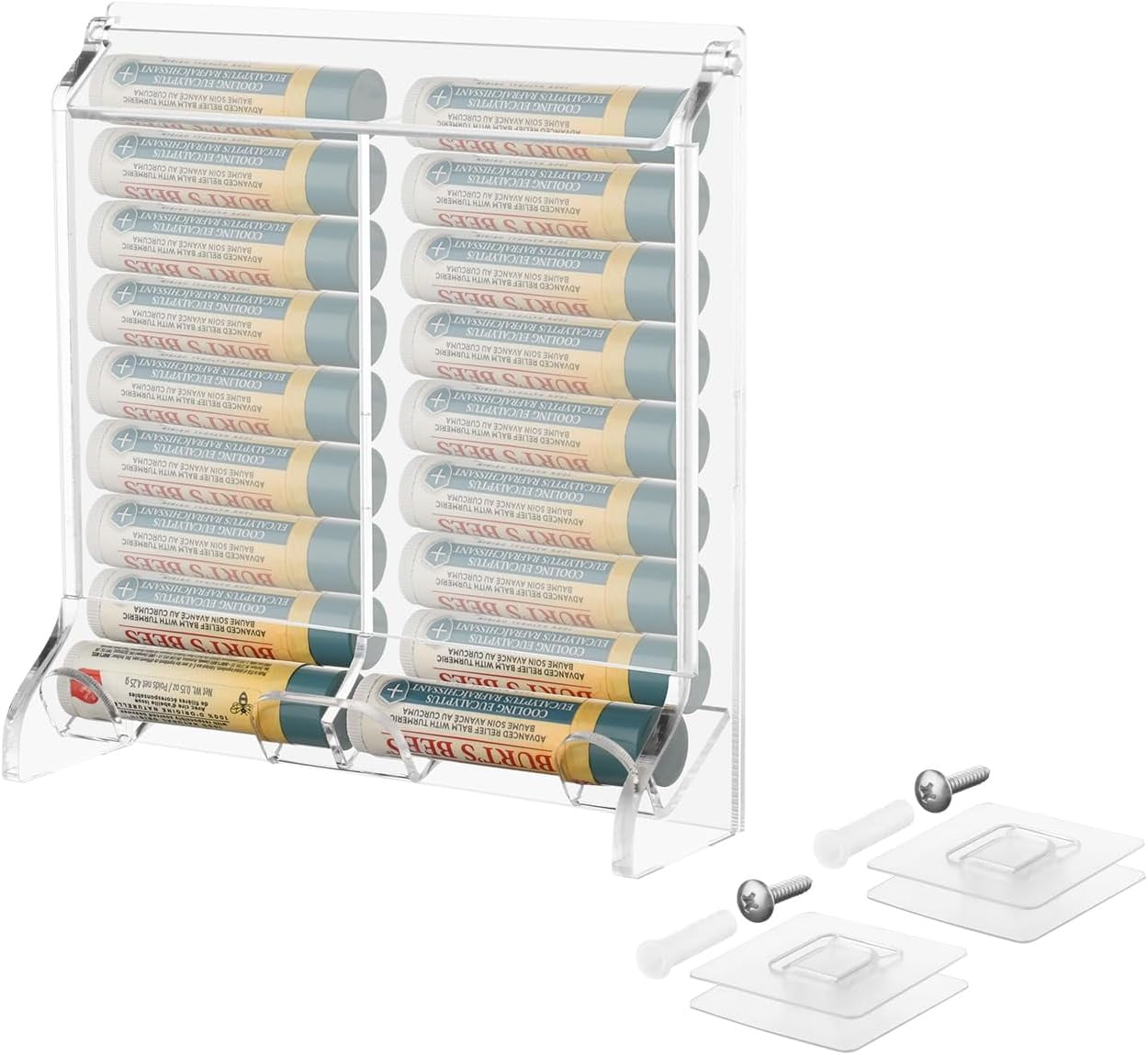 Wellsay Clear Acrylic Lip Balm Dispenser, Organizer Holder for Lip Balm ...