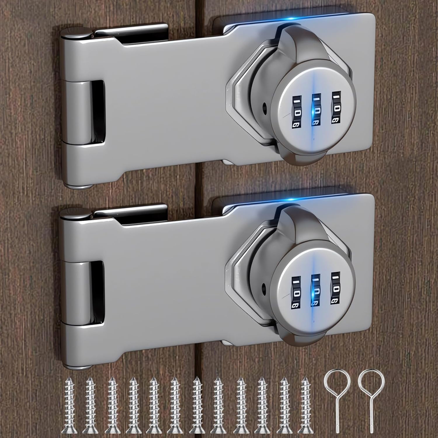 Wellsay Closet Door Lock: 3 Digit Keyless Cabinet Locks with ...