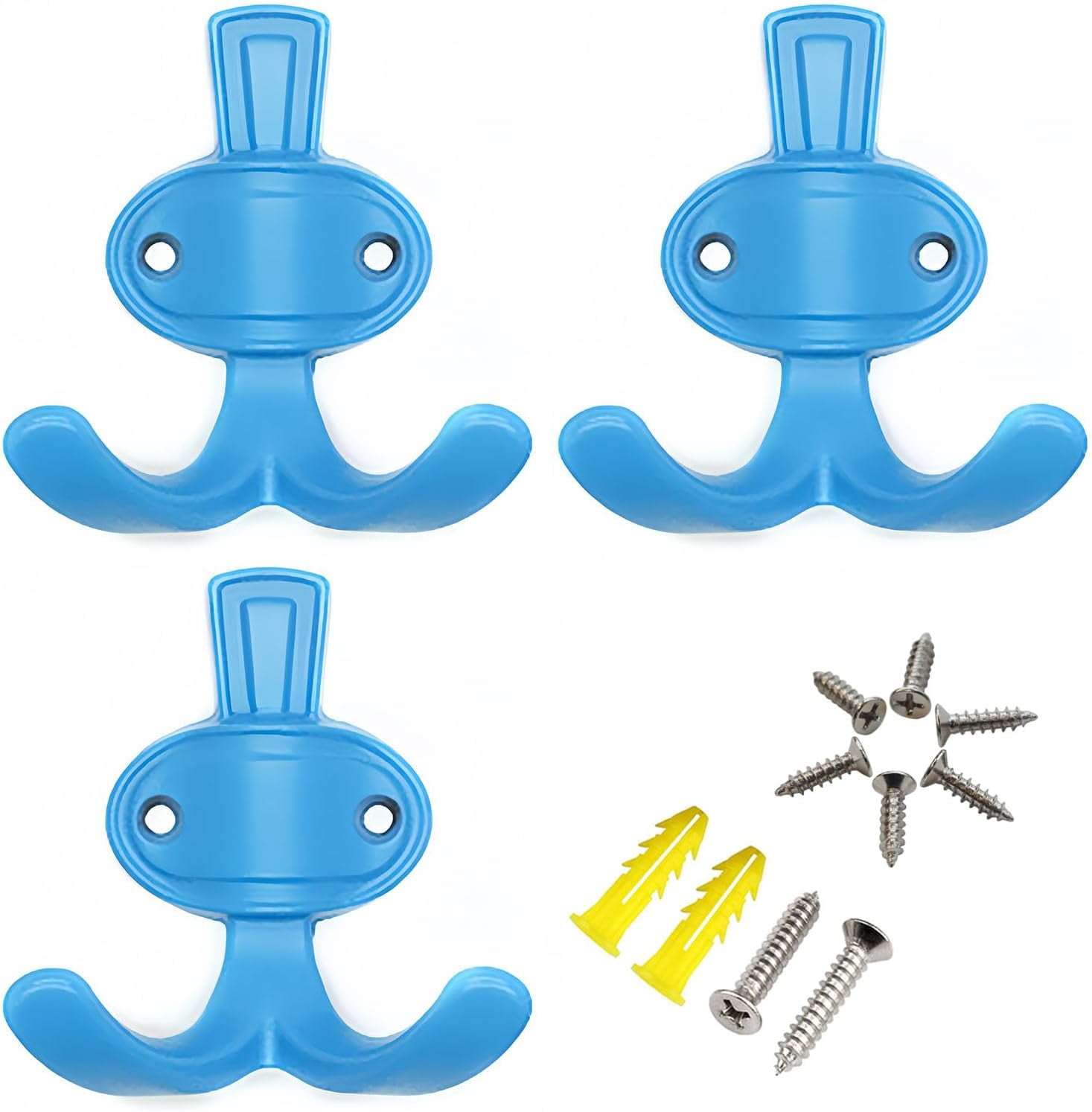 Wellsay Coat Hook Kids Wall Hooks Backpack Rack Hook Cute Double Hooks ...