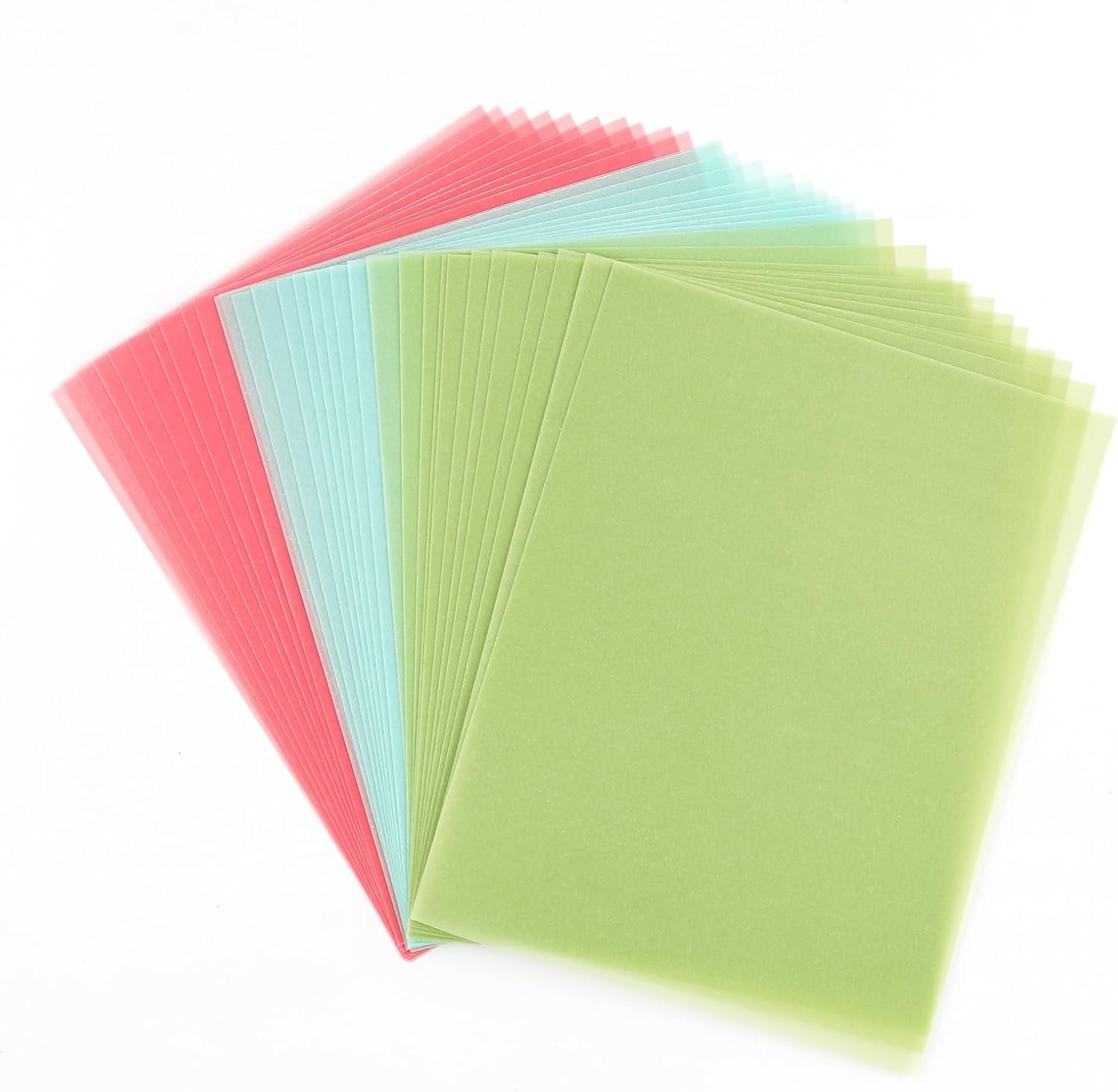 Wellsay Colored Vellum Paper, 60 Sheets, 3 Colors, Transparent, 4.25x5 ...