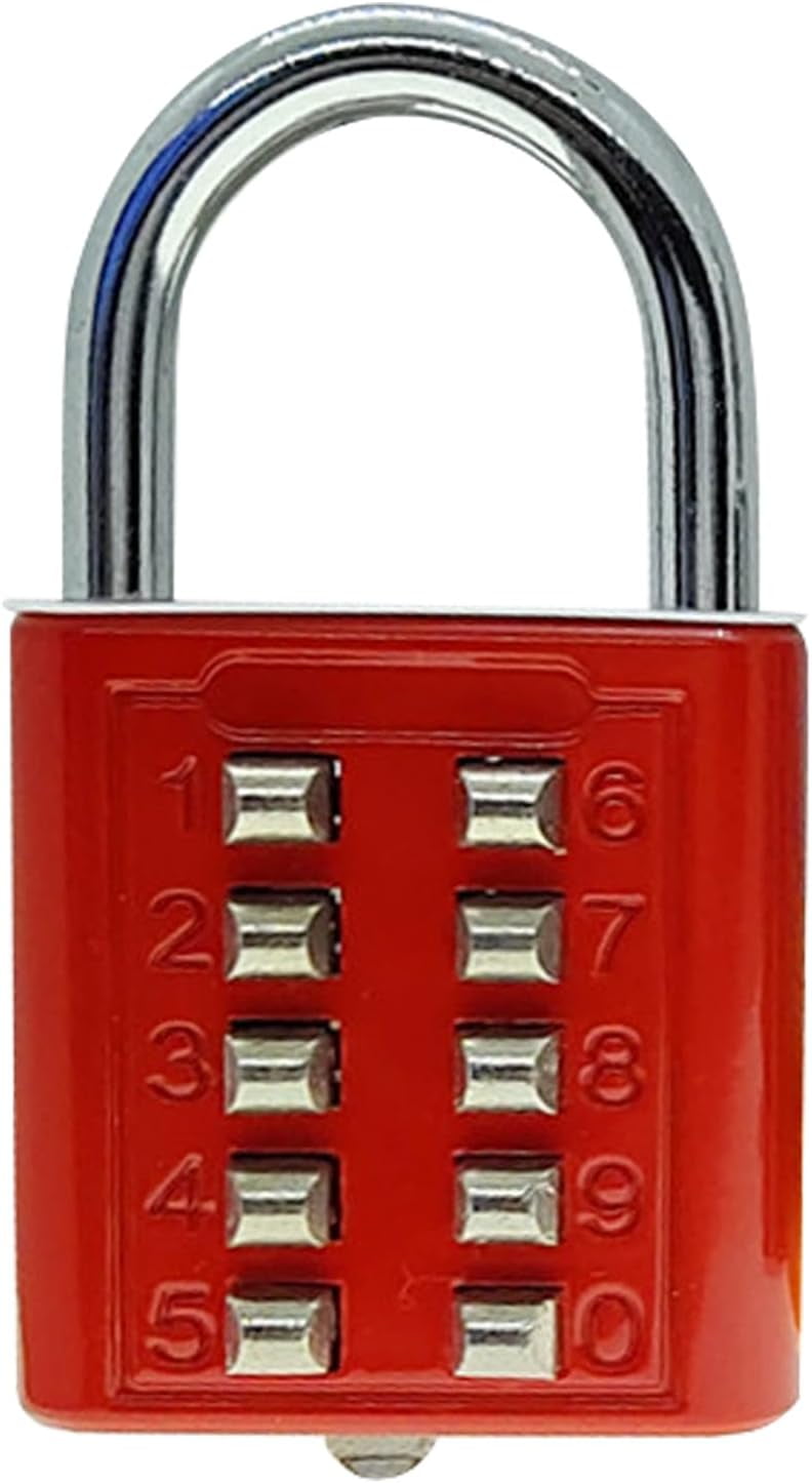Wellsay Combination Lock, 10 Digits Combination Lock Button Combination ...