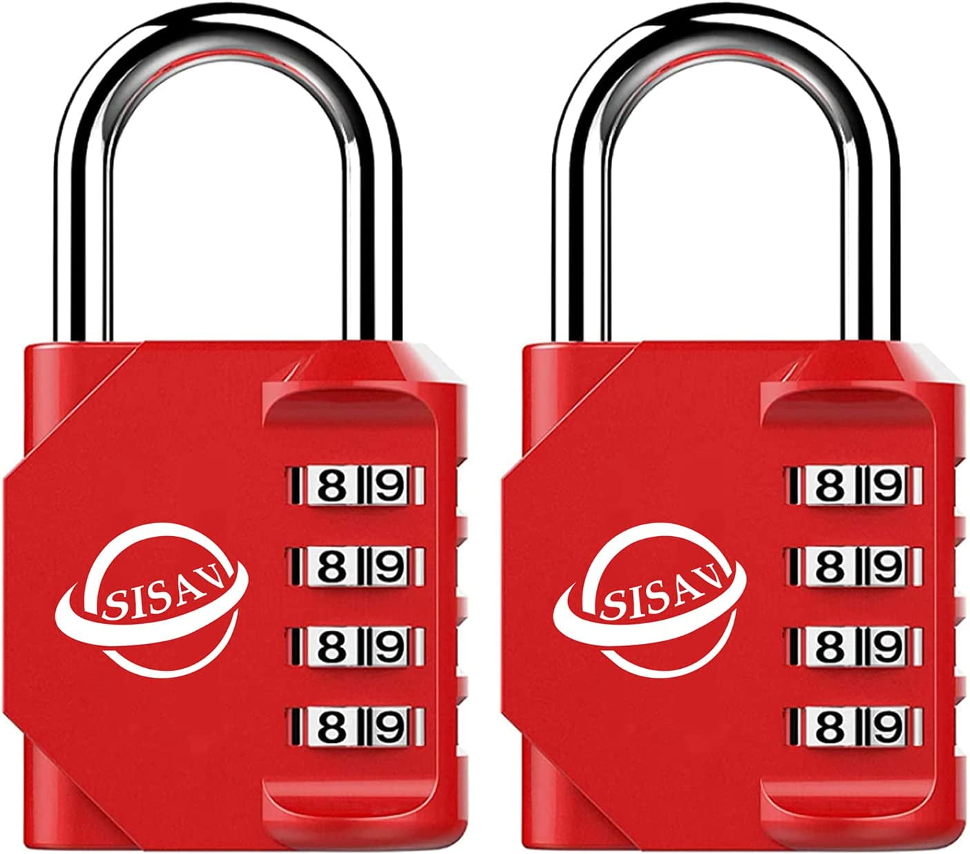 Wellsay Combination Lock 4 Digit Outdoor Combination Padlock for School ...
