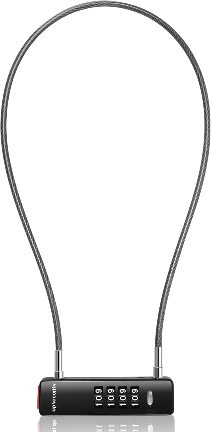 Wellsay Combo Cable Bike Lock, 4 Digit Combination Lock for Outdoor ...