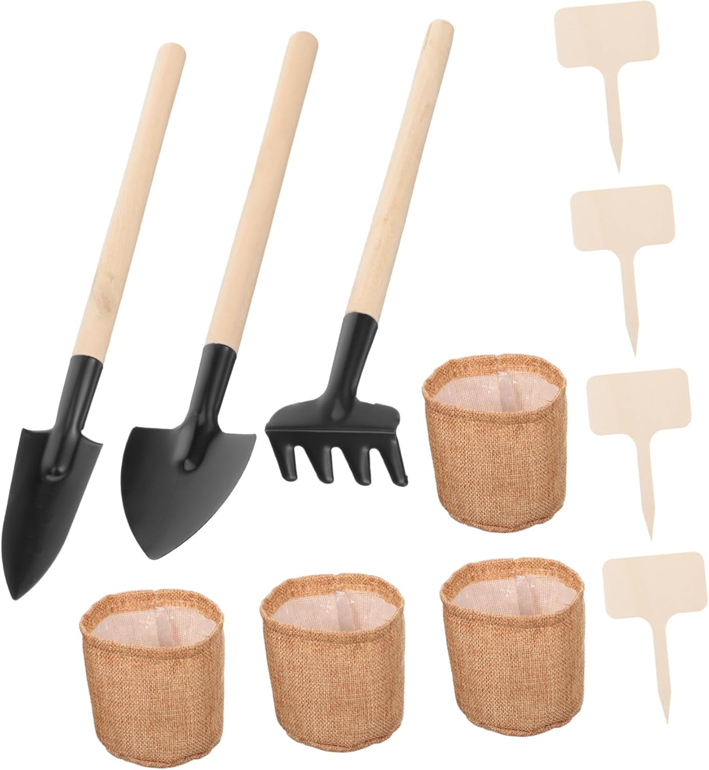 Wellsay Complete Gardening Hand Tools Set Plant Transplanter Trowel ...