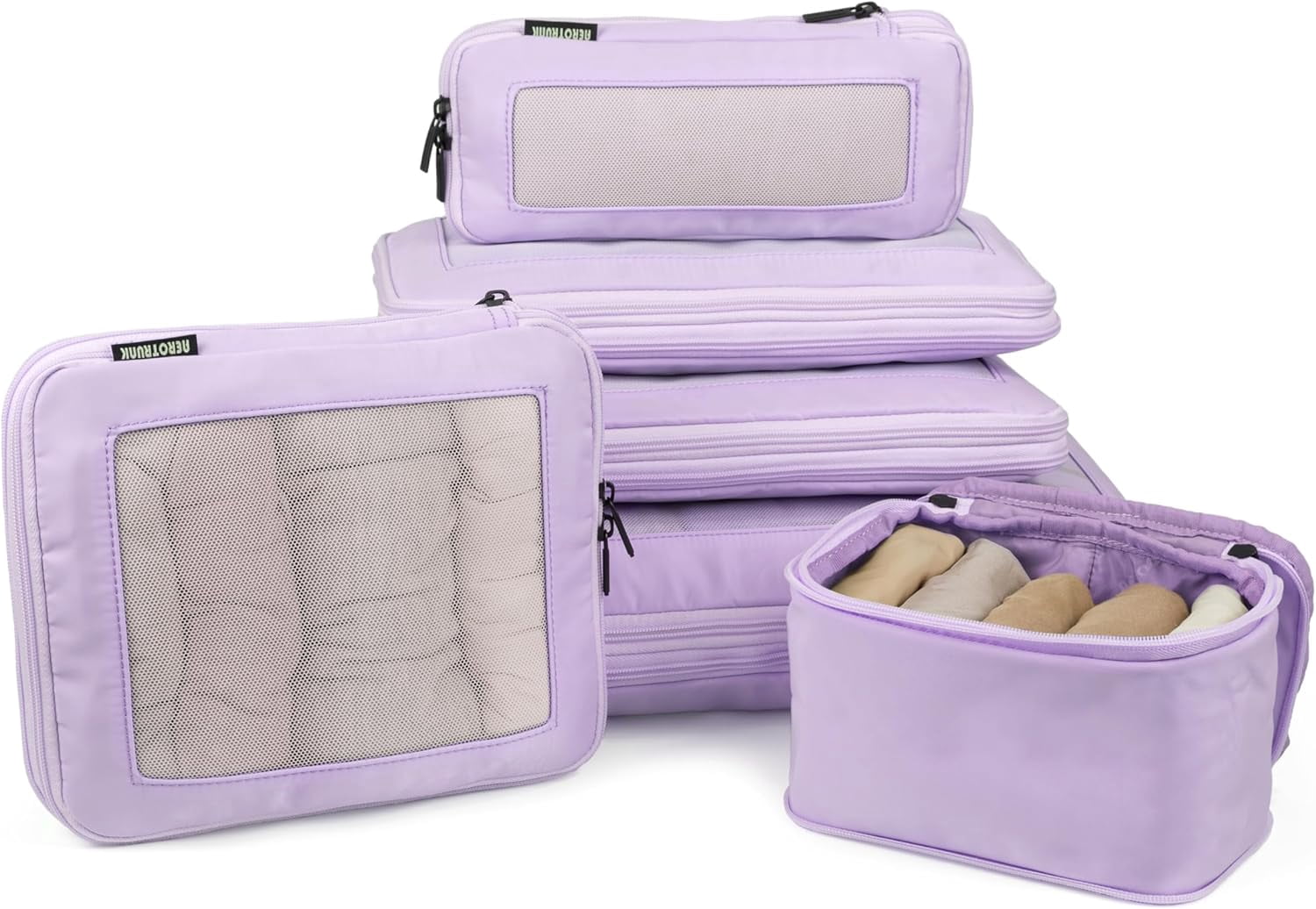 Wellsay Compression Packing Cubes for Travel - Luggage Organizer Bags ...