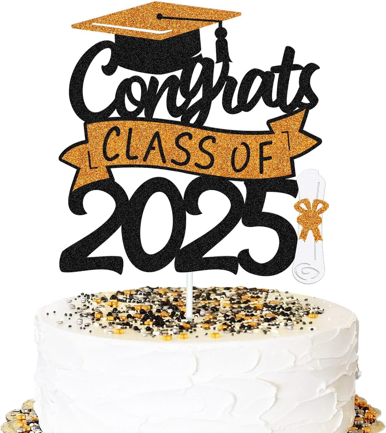Wellsay Congrats Class of 2025 Cake Tor Congrats Grad Cap Diploma Theme ...