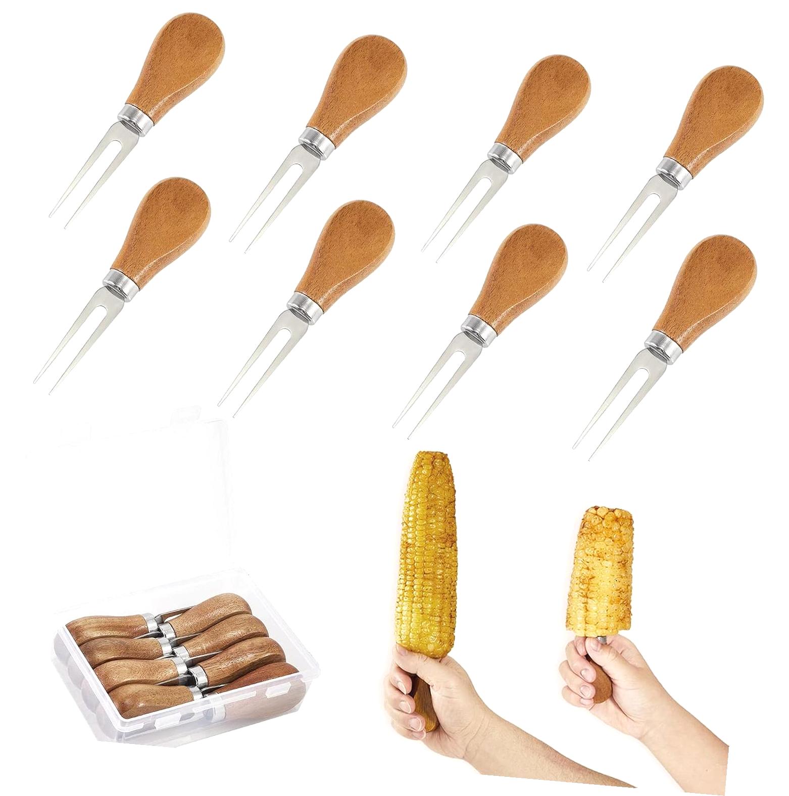 Wellsay Corn Cob Holders, Corn Handles for Easy Grip, Steel Corn Pick ...