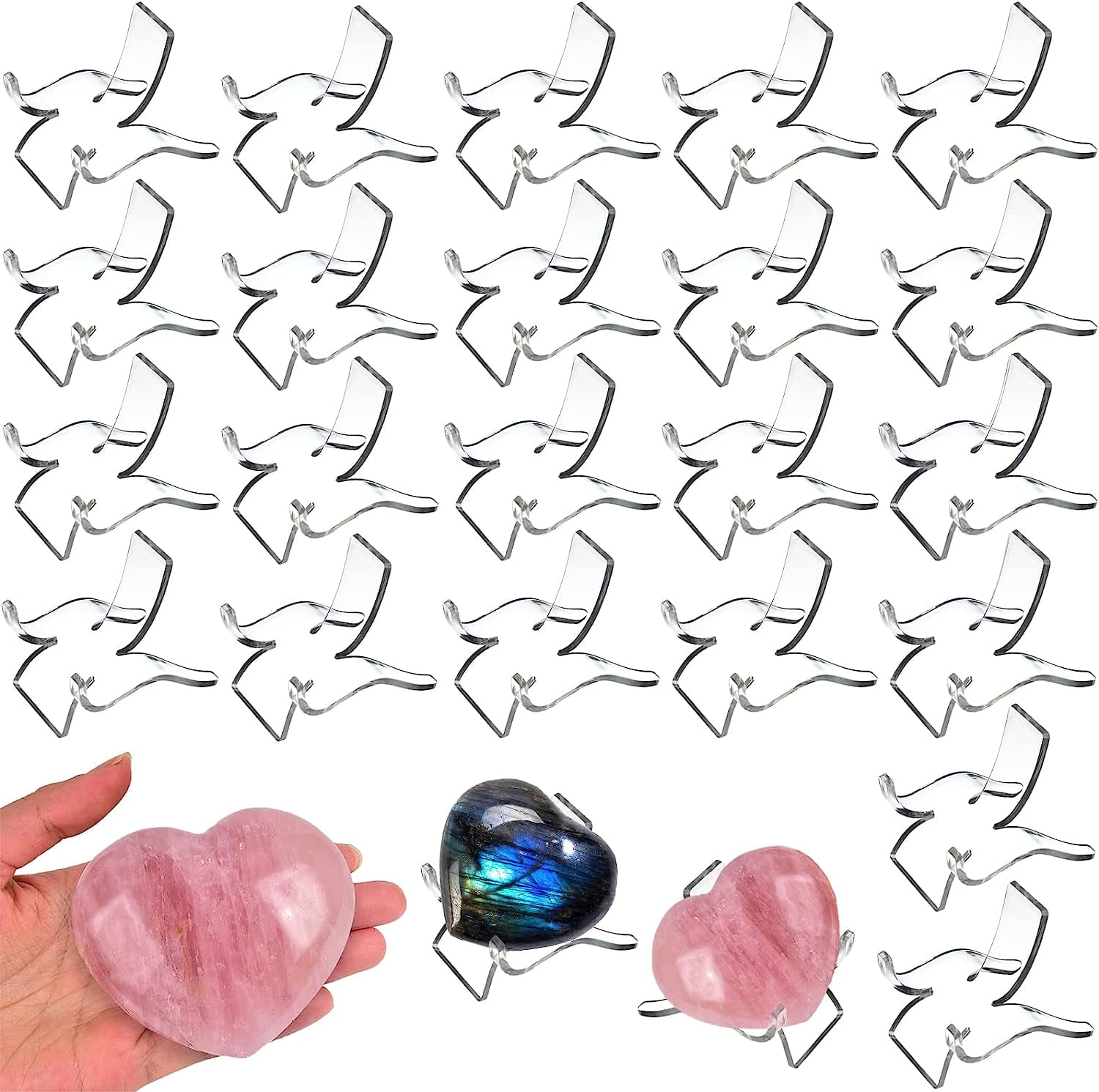 Wellsay Crystal Stand Rock Display Stand 24 PCS Small Dispaly Stands ...