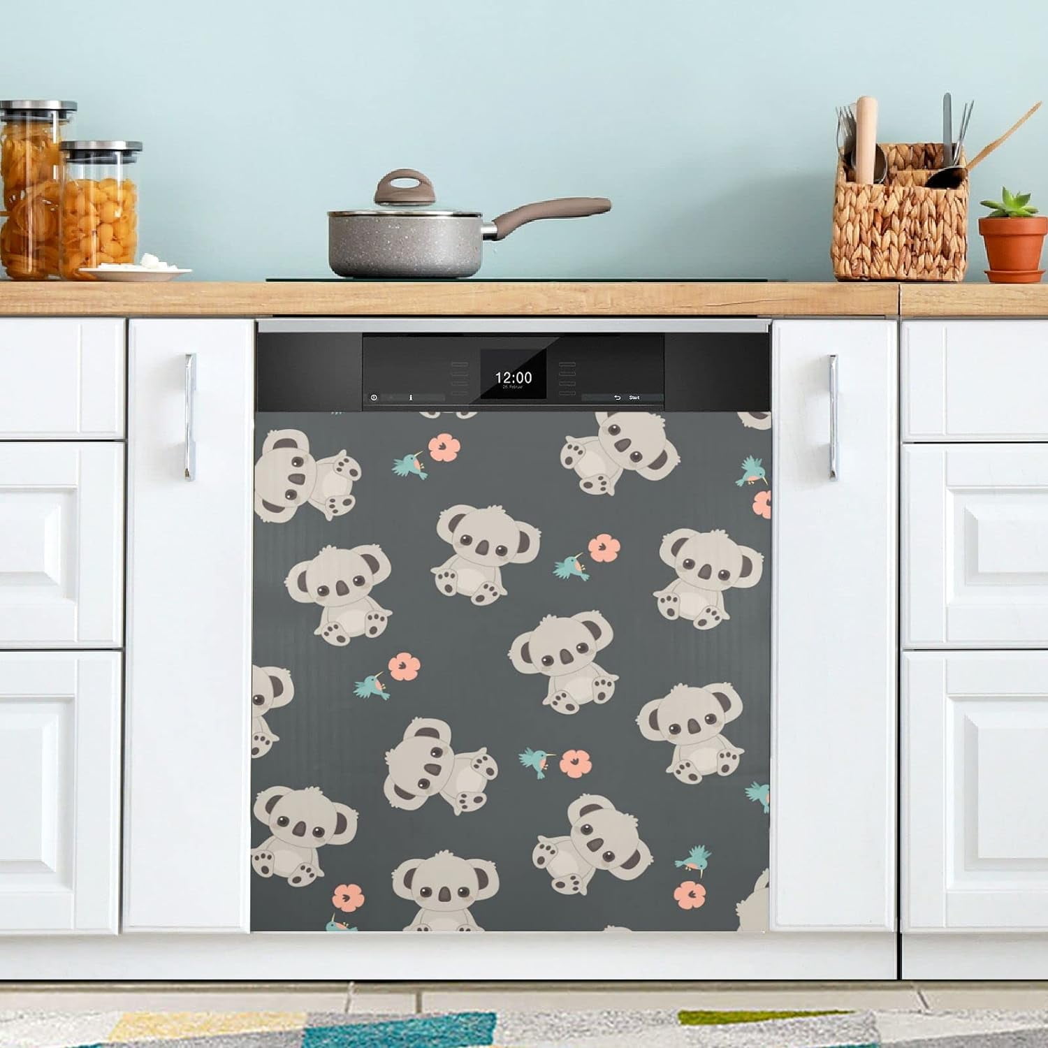 Wellsay Cute Dolphin Dishwasher Magnet Cover, Kitchen Dish Washer Door ...