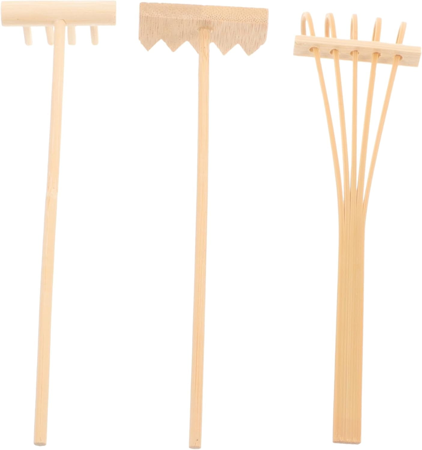 Wellsay Cute Mini Rake for Zen Garden Bamboo Tool Set Meditation Ra ...