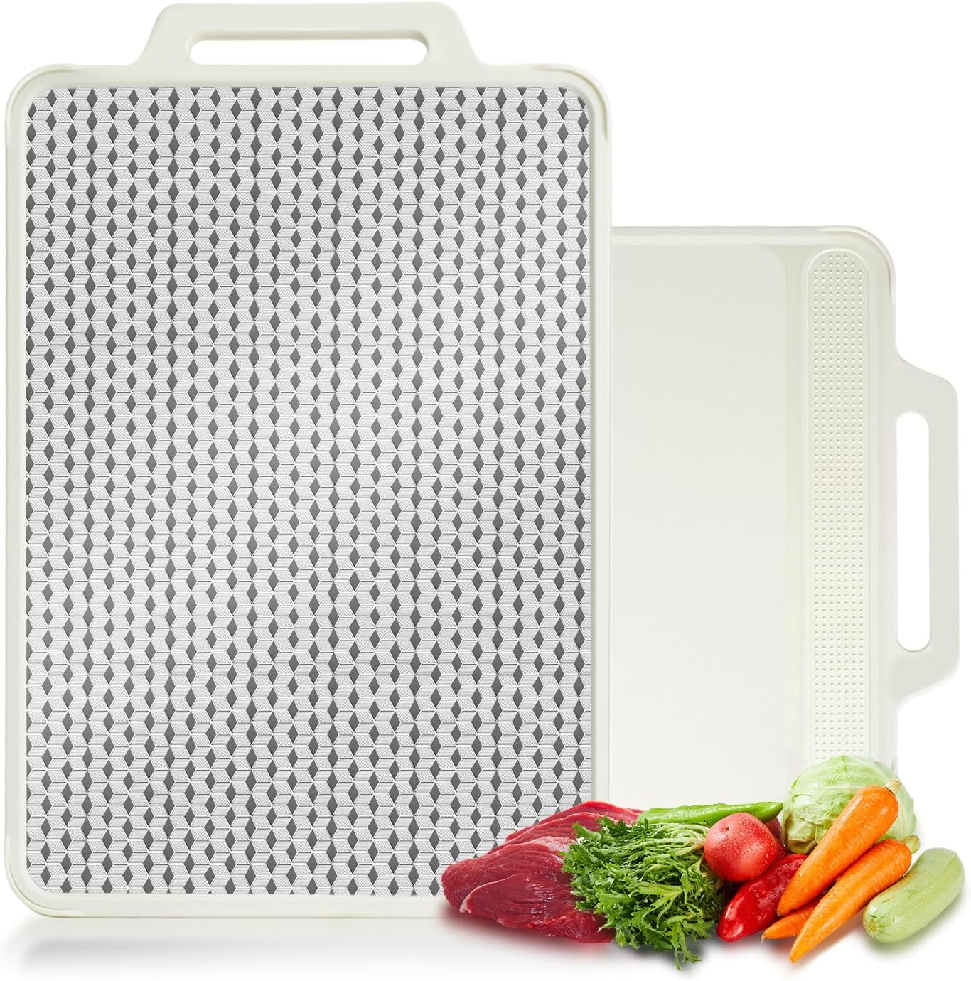 Wellsay Cutting Board Double Sided Stainless Steel Cutting Board for ...