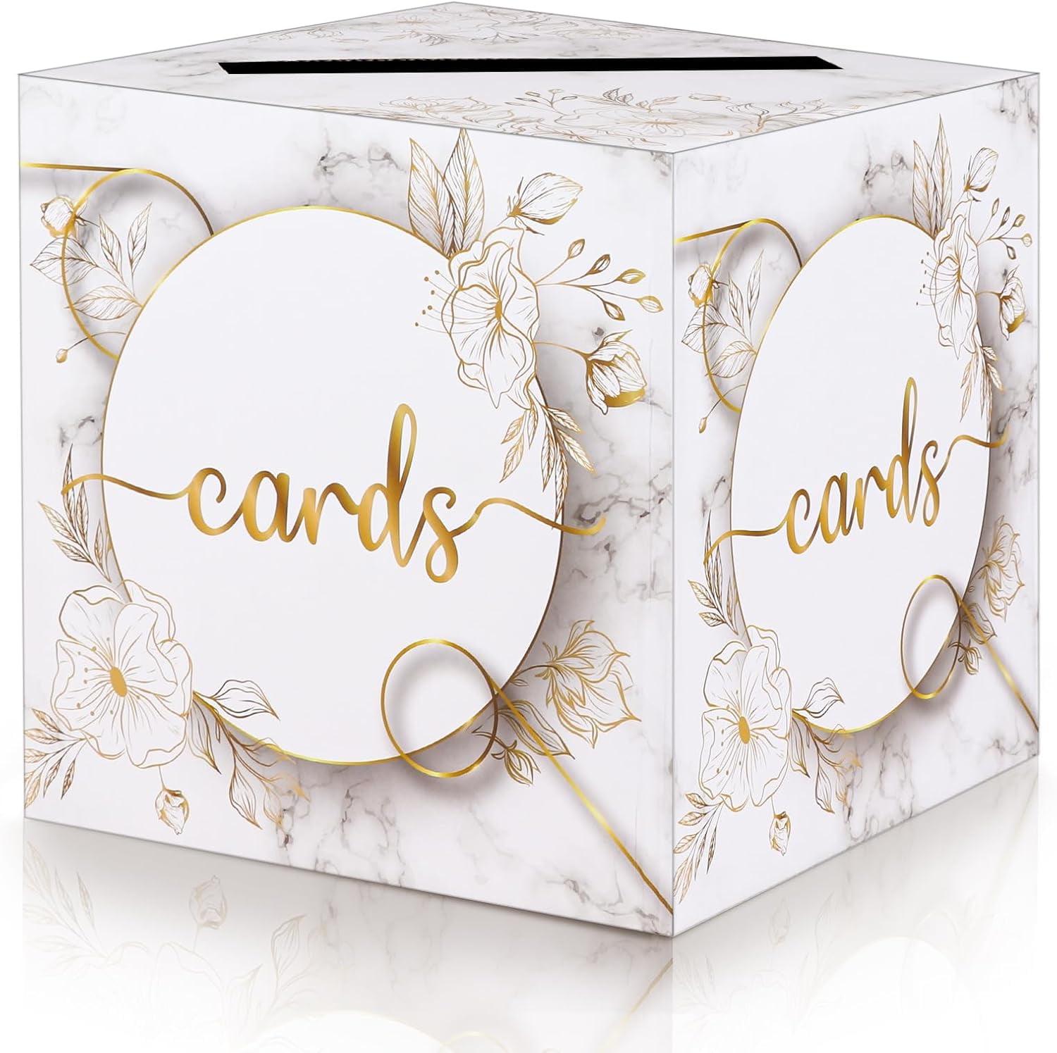 Wellsay DIY White Wedding Card Box with Lock PVC Card Box Graduation ...