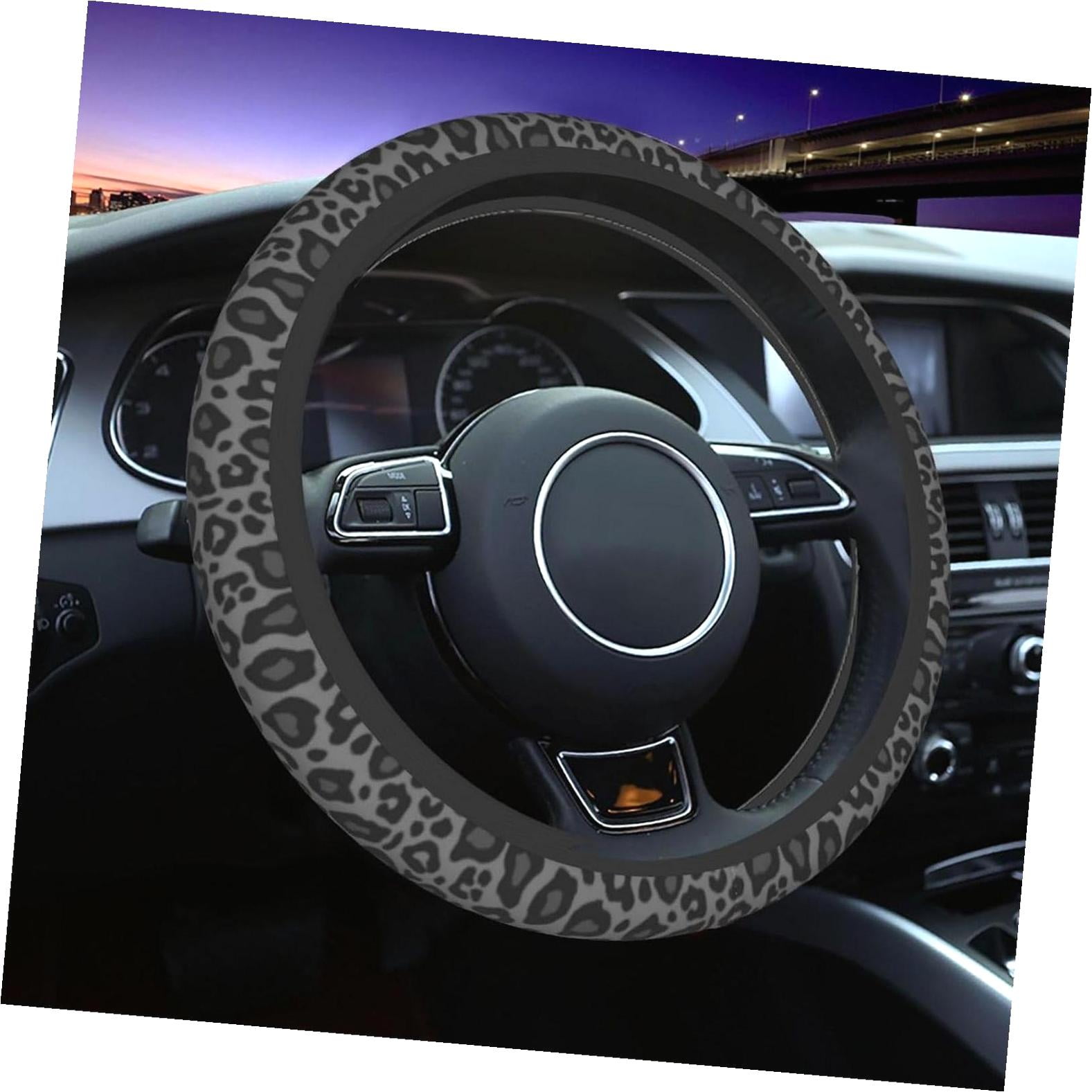 Wellsay Dark Leopard Design Steering Wheel Protector for Women, Men ...