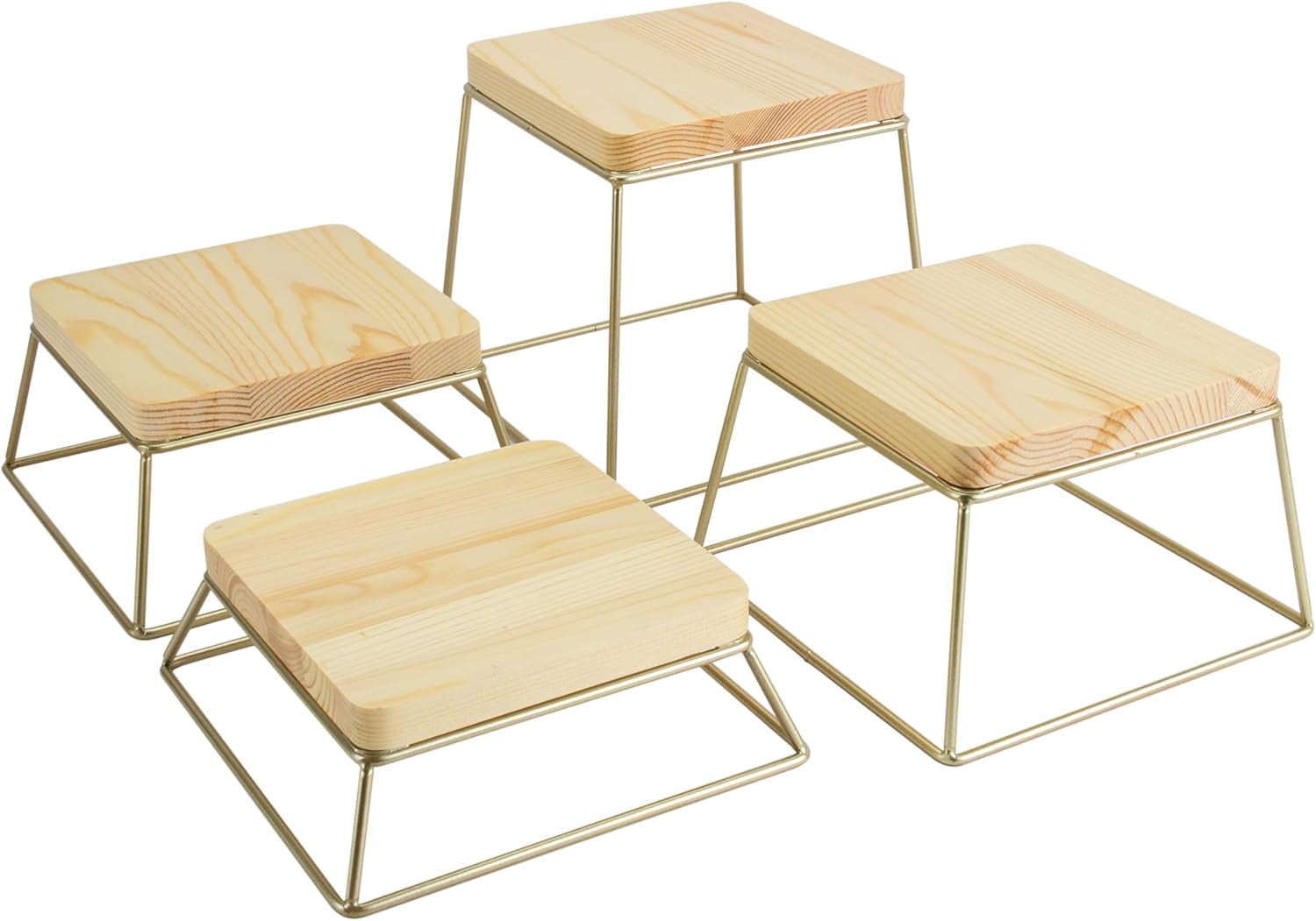 Wellsay Dessert Table Risers Display Stands Food display Wood Metal ...