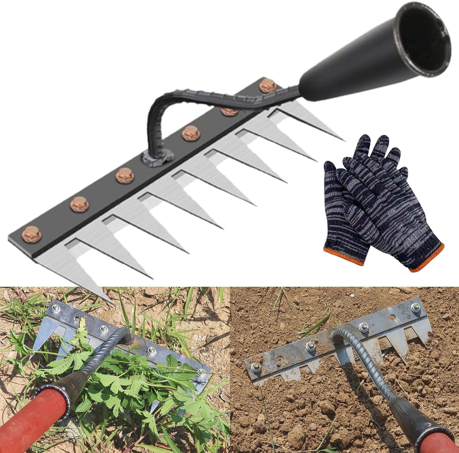 Wellsay Detachable Gardening Hand Weeder Tool, 2025 Upgraded Weed ...