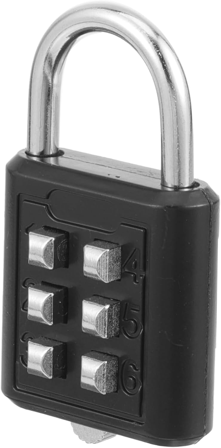 Wellsay Digital Combination Padlock - 6 Code Push Button Lock for m ...