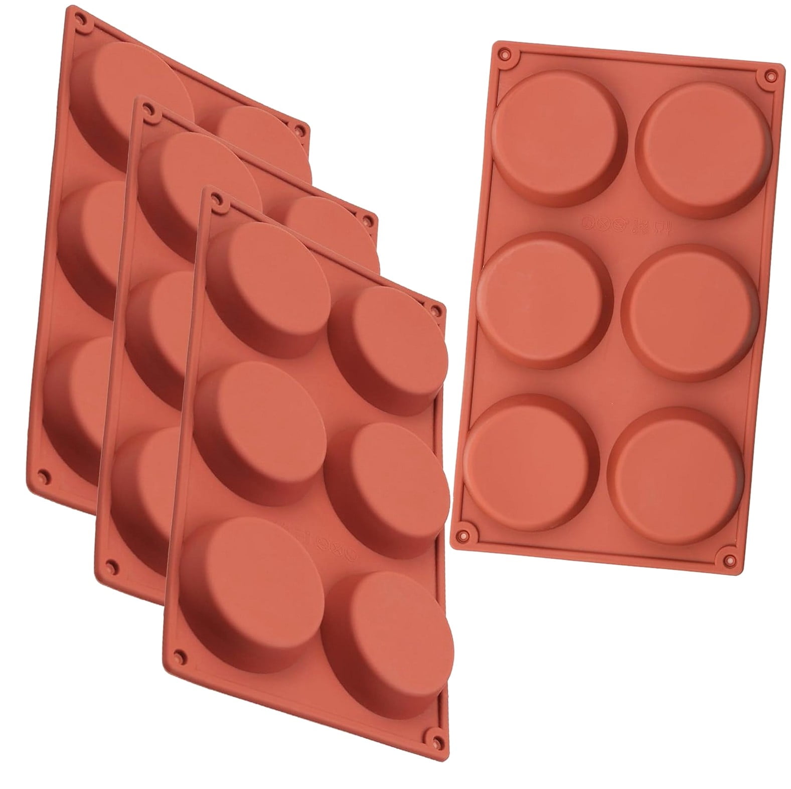 Wellsay Disc Molds With Tapered Side, 3.1 Inches Baking , Nonstick ...