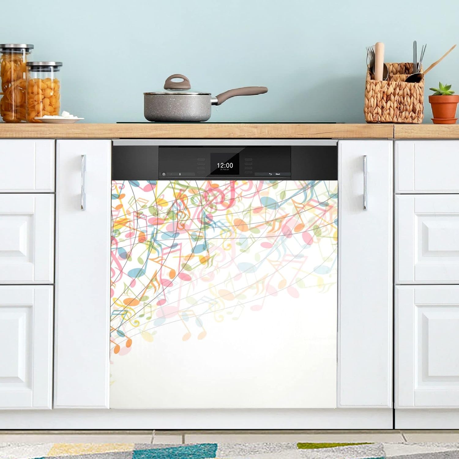 Wellsay Dishwasher Magnet Cover Color Stripe Magnetic Dish Washer Door ...