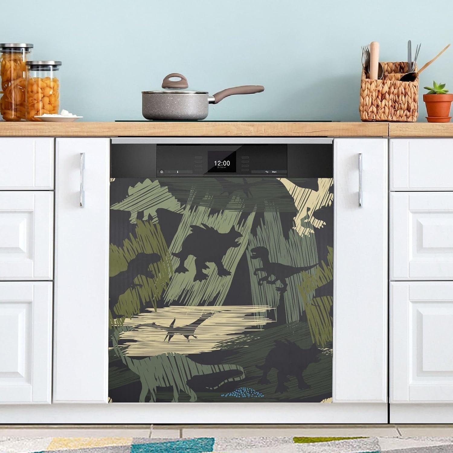 Wellsay Dishwasher Magnet Cover Colorful Purple Indian Hippie Boho ...