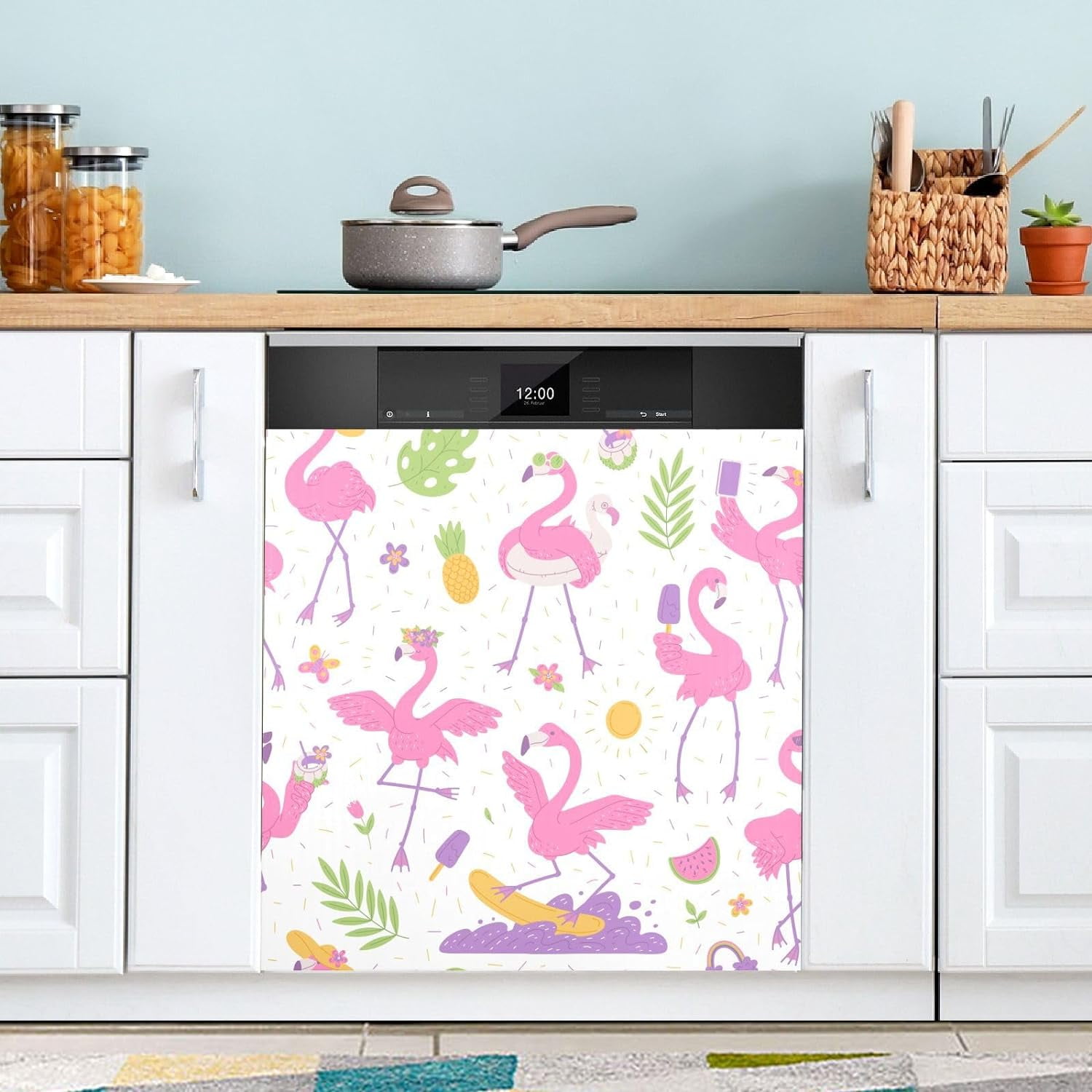 Wellsay Dishwasher Magnet Cover Coral Cute Mermaid Magnetic Dish Washer ...