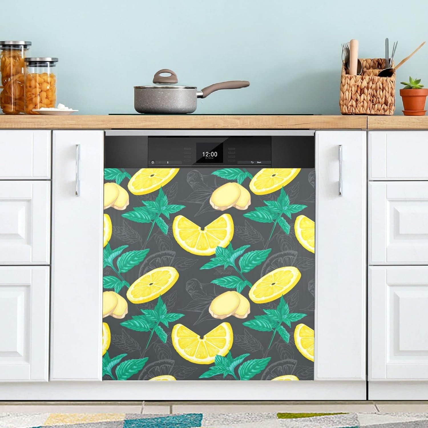 Wellsay Dishwasher Magnet Cover Red Flamingo Magnetic Dish Washer Door ...