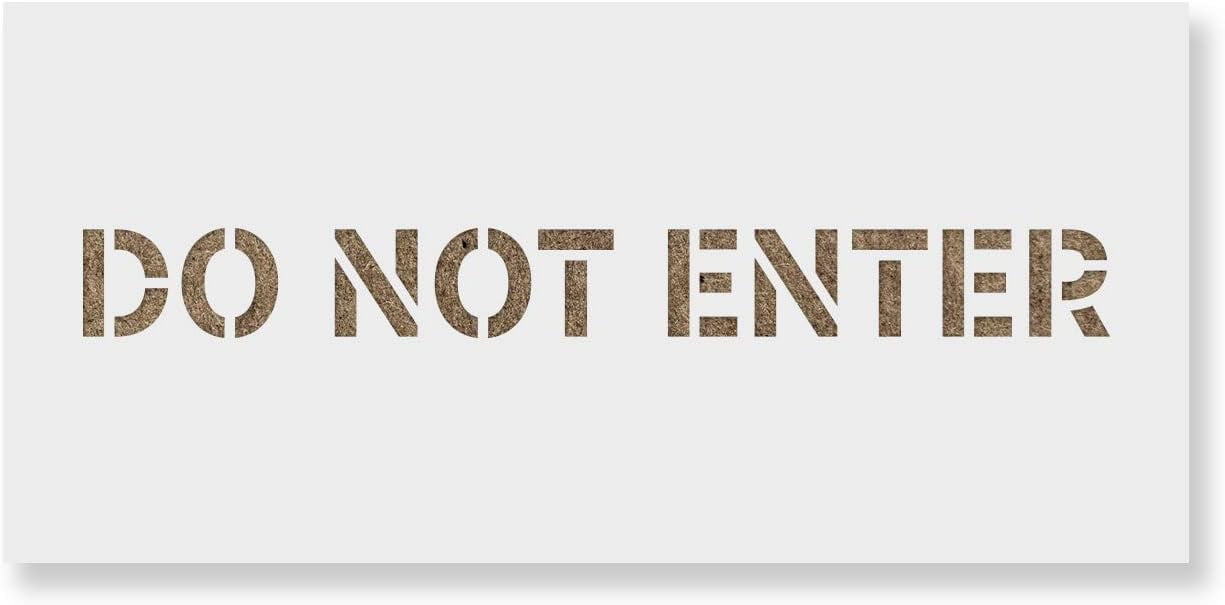 Wellsay Do Not Enter Sign Stencil - Safe Industrial Zone Signage with ...