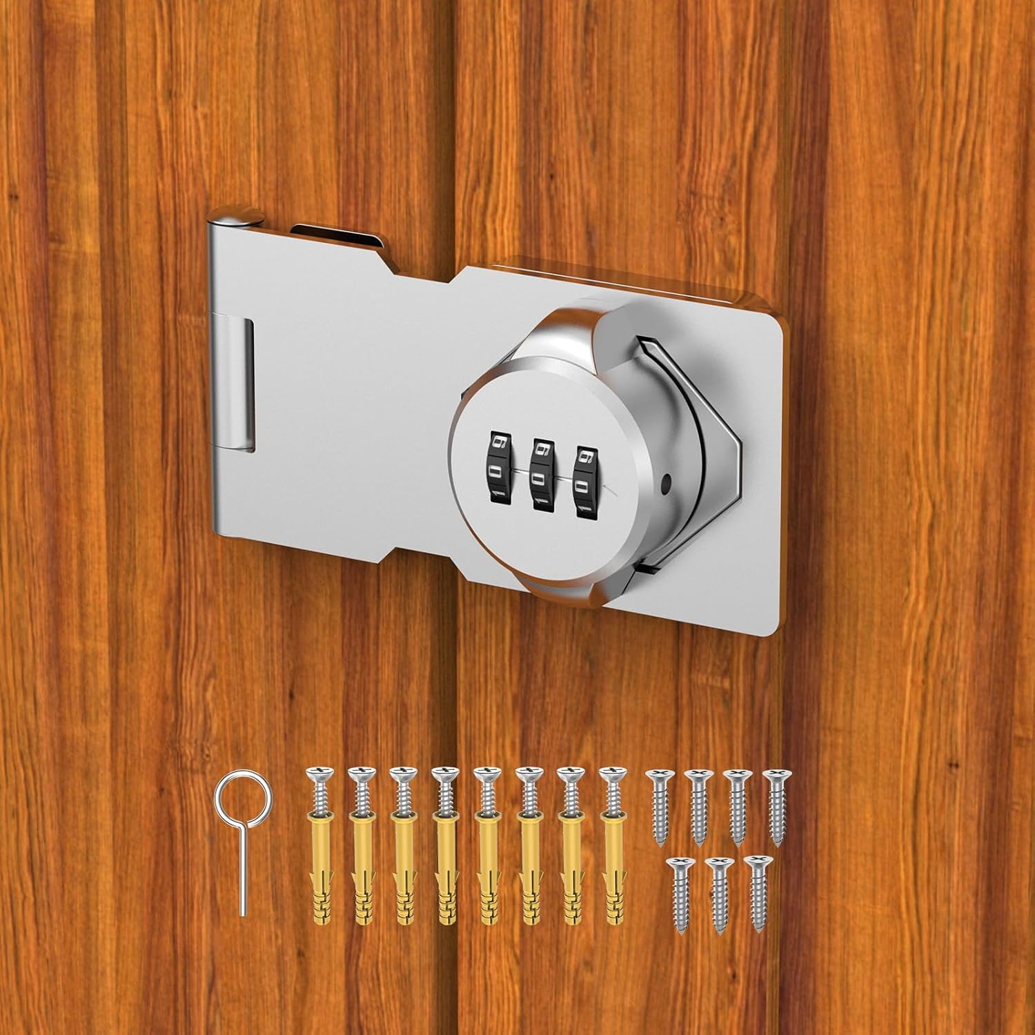 Wellsay Door Latch Lock with Combination, 3.5" Small Household Cabinet ...