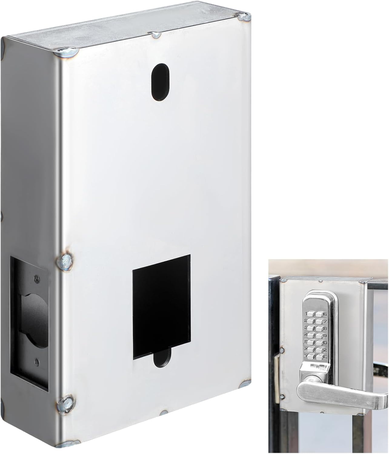 Wellsay Double Keypad Mechanical Combination Lock Box for Metal Gates ...