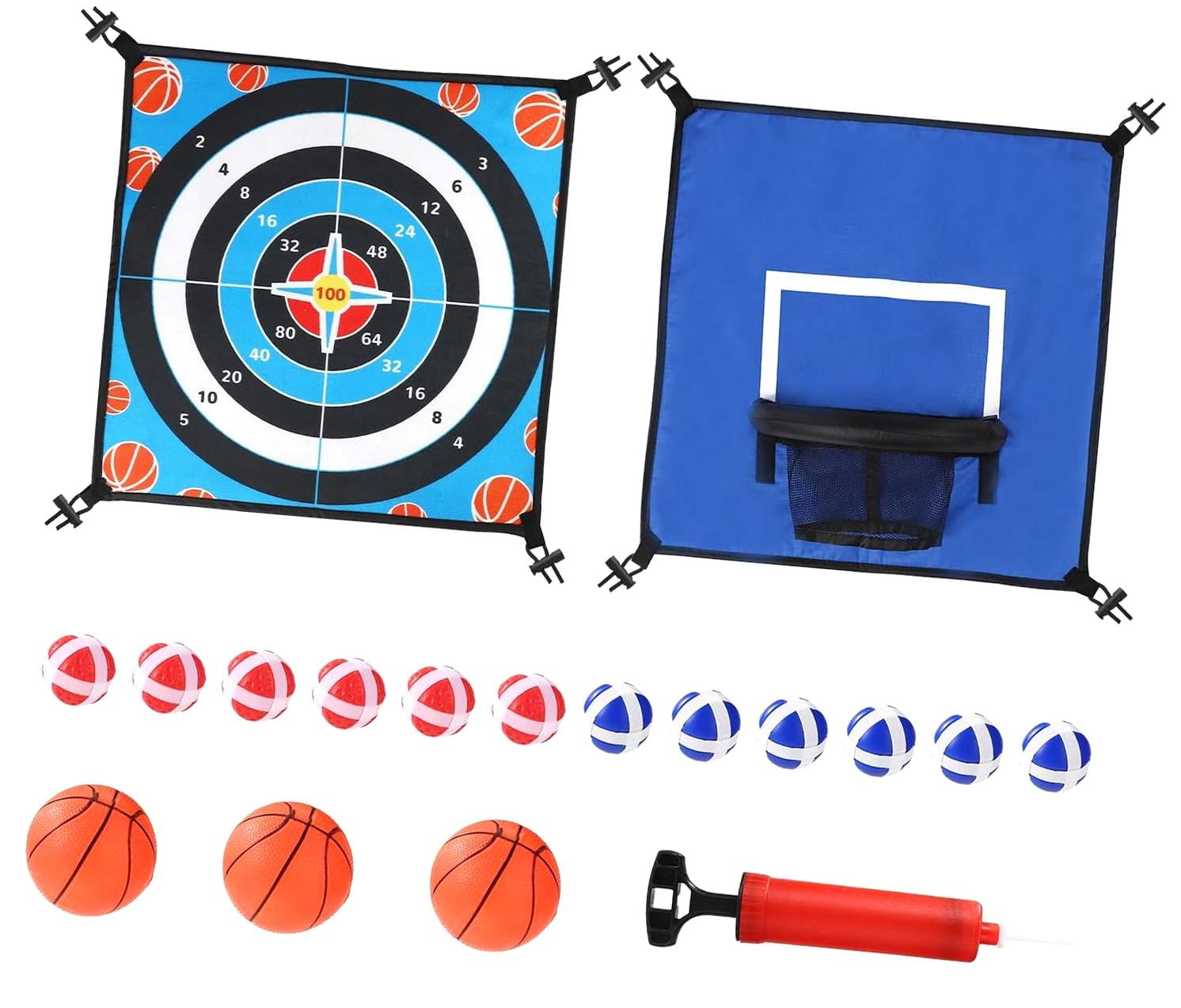 Wellsay Dual-Sided Trampoline Accessory Kit, Featuring Hoop and Dart ...