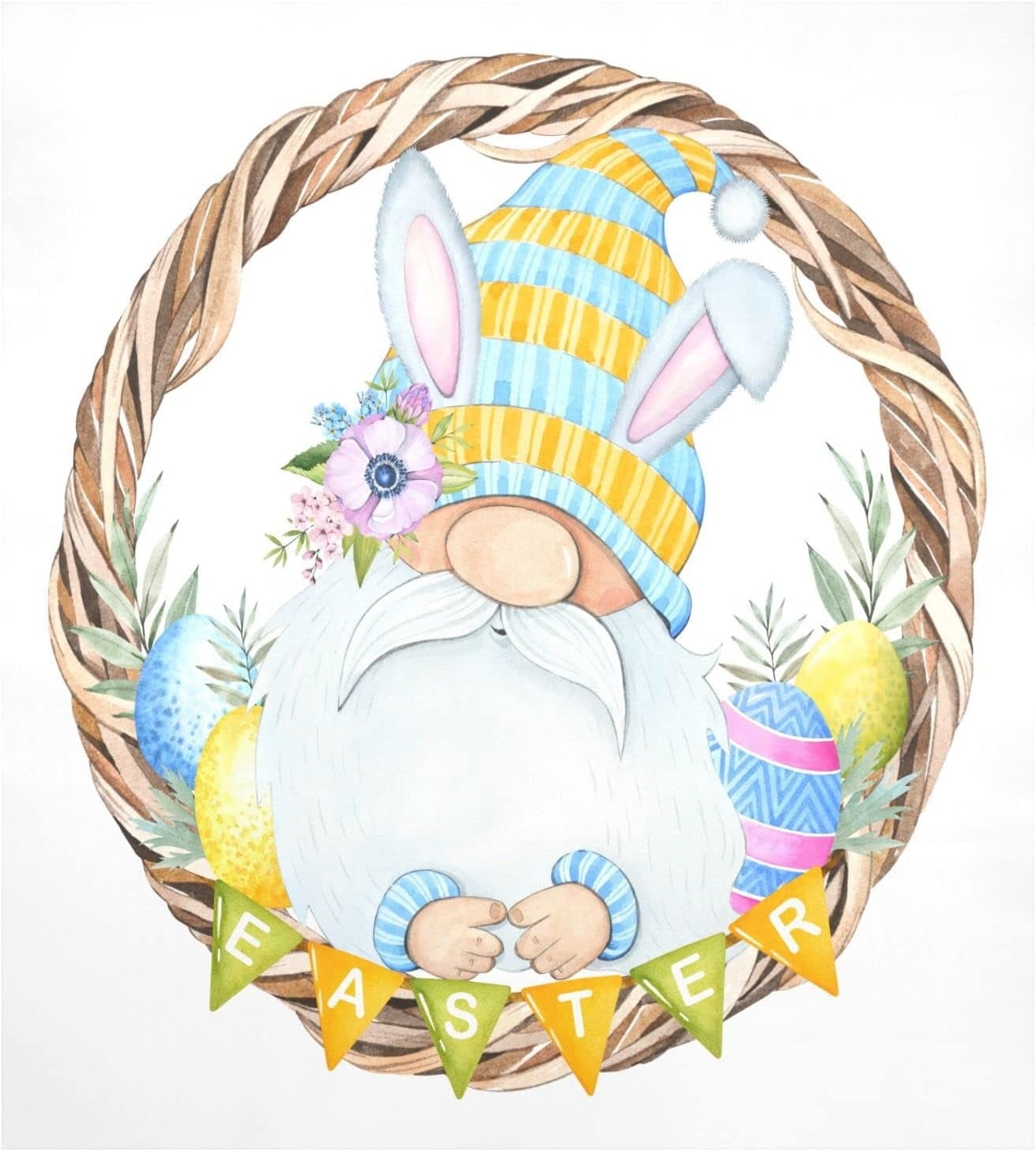 Wellsay Easter Eggs and Bunny Magnetic Dishwasher Cover, 23x26in ...